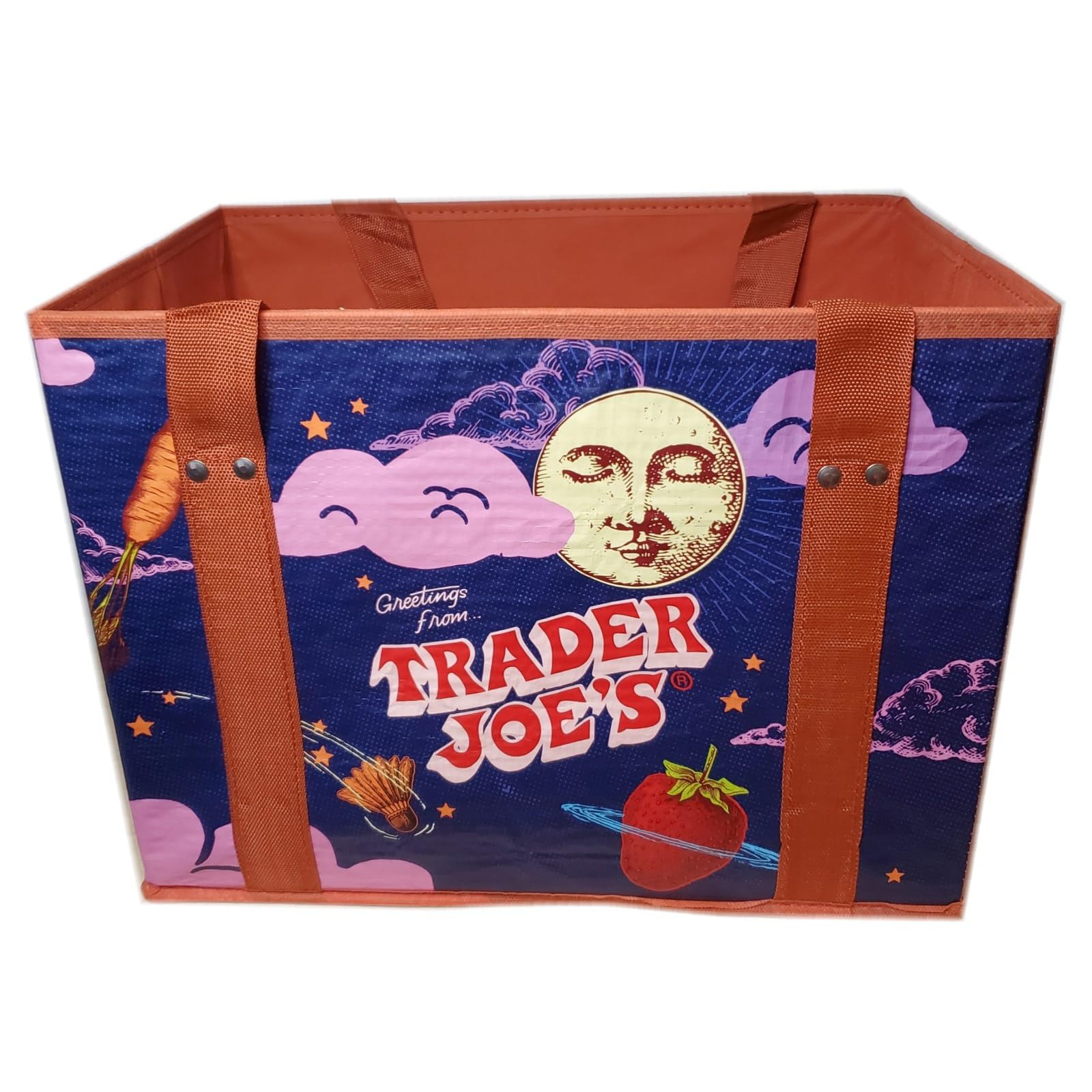 Amazon.com: Trader Joe's Stand-Up Collapsible Grocery Tote Bag, New Collectible, Limited Edition ...