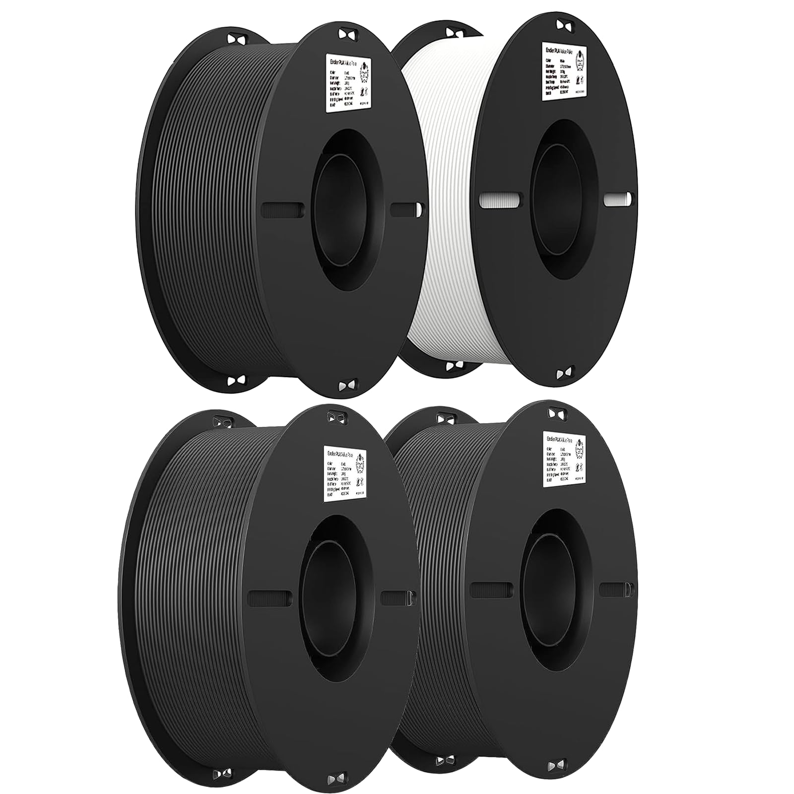 Amazon.com: Creality 3D Printer Filament 1.75mm Bundle 4 Packs (Black ...