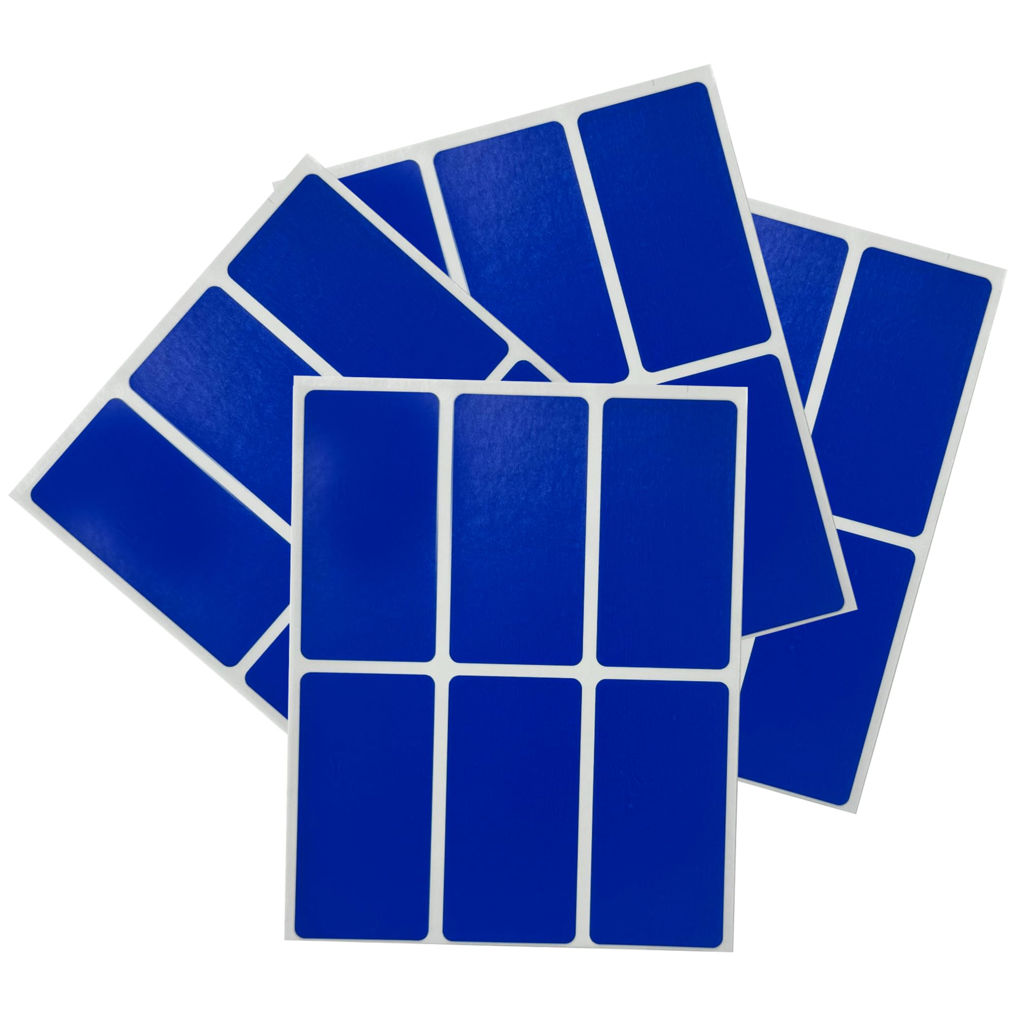 Pack of 24 Blue 25x50mm Rectangular Labels - Adhesive Stickers : Amazon ...