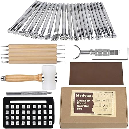 29PCS Leather Embossing Tools,Manual Craft Carving Kit Different Shape ...