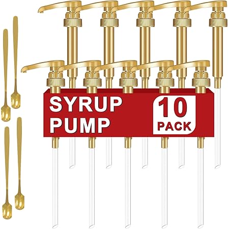 Amazon.com: Patelai 10 Pcs Coffee Syrup Pump, Pink Plastic Pumps for ...