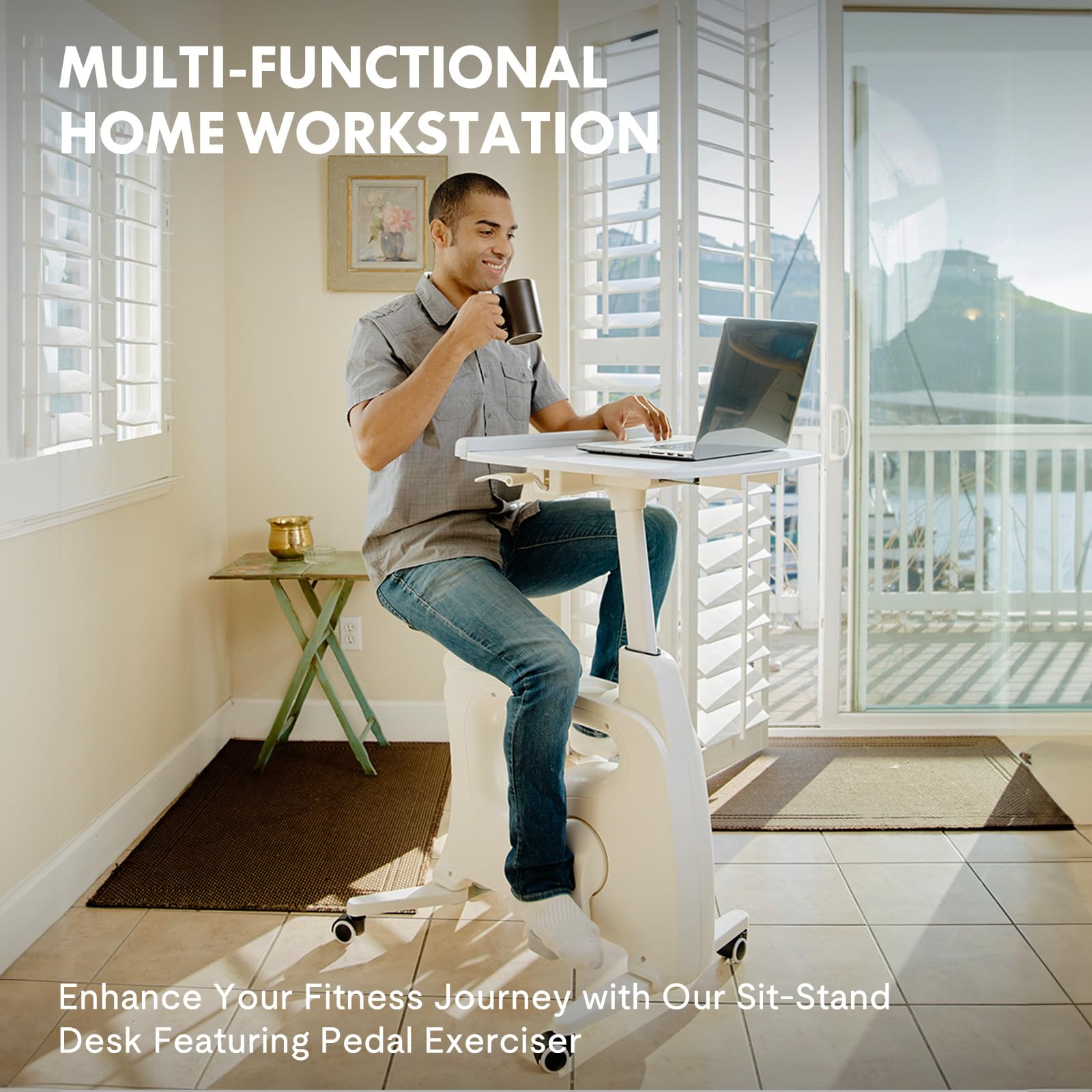 Snapklik.com : FLEXISPOT Exercise Bike Height Resistance Adjustable Stationary Bikes For Home ...