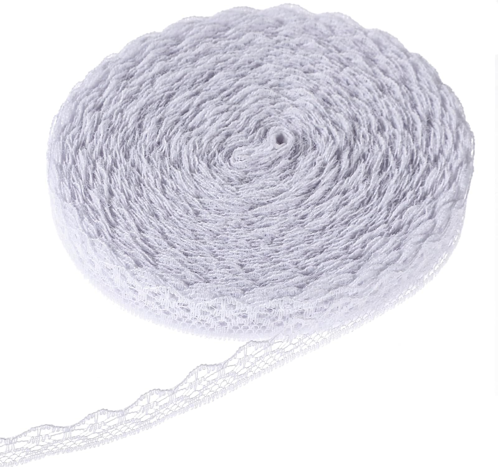 6 Rolls Lace Trimming for Sewing, 30 Yards Vintage White Lace Trim, 0.8 ...