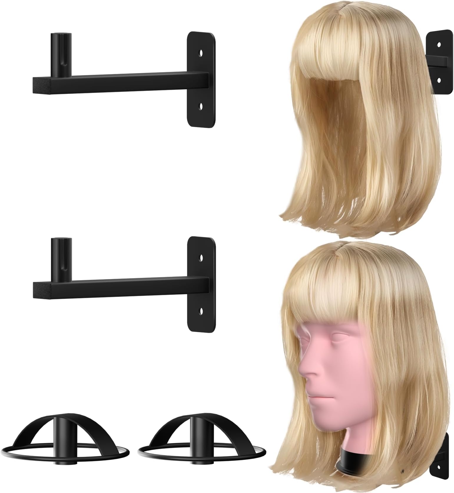 Amazon.com: ZhuoYi Unpinnable Wall Mounted Mannequin Head For Wig Hat ...