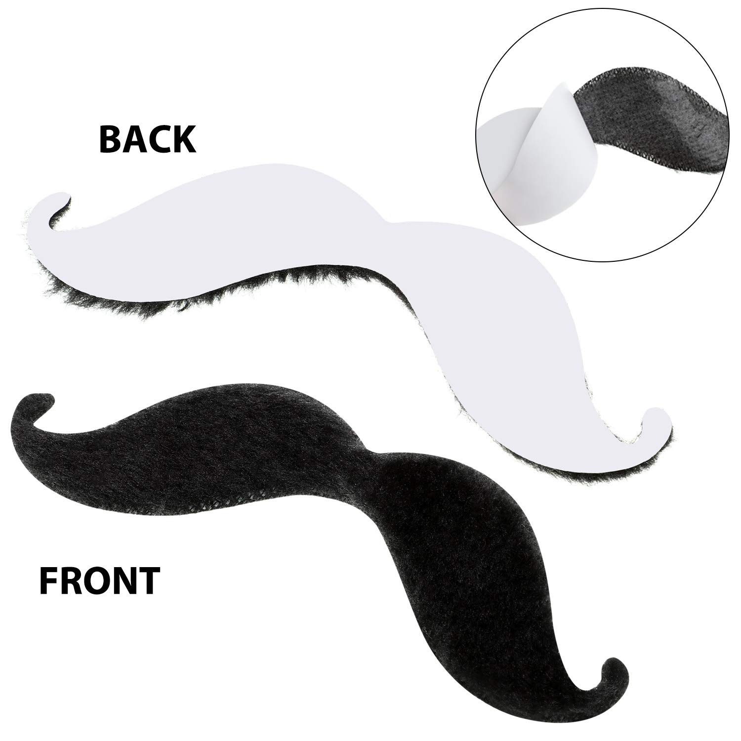 Snapklik.com : 48 Pieces Fake Mustaches Mardi Gras Self Adhesive ...