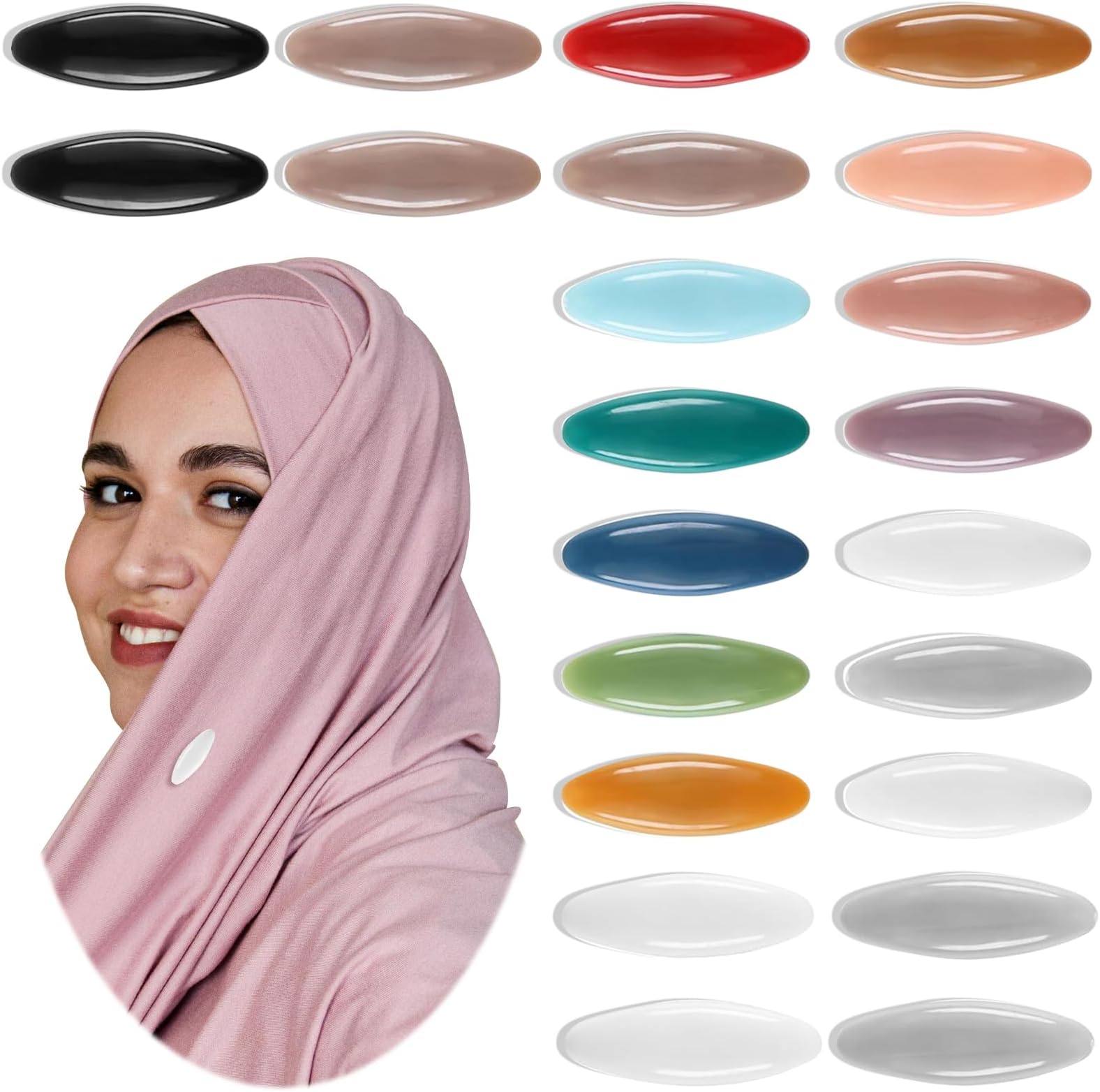 Amazon.com: Ouligay 16Pcs Scarf Safety Pins Colorful Hijab Pins with ...
