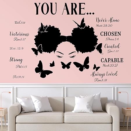 Yovkky Black Girl Magic I Am Special Inspirational Quote Wall Decal ...