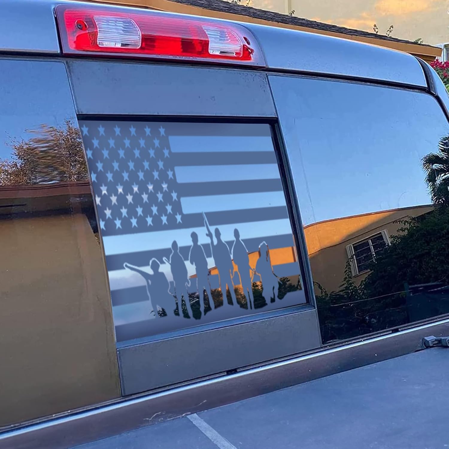 Amazon.com: Xinghe for Dodge Ram 2009 to 2024, American Flag Decals ...