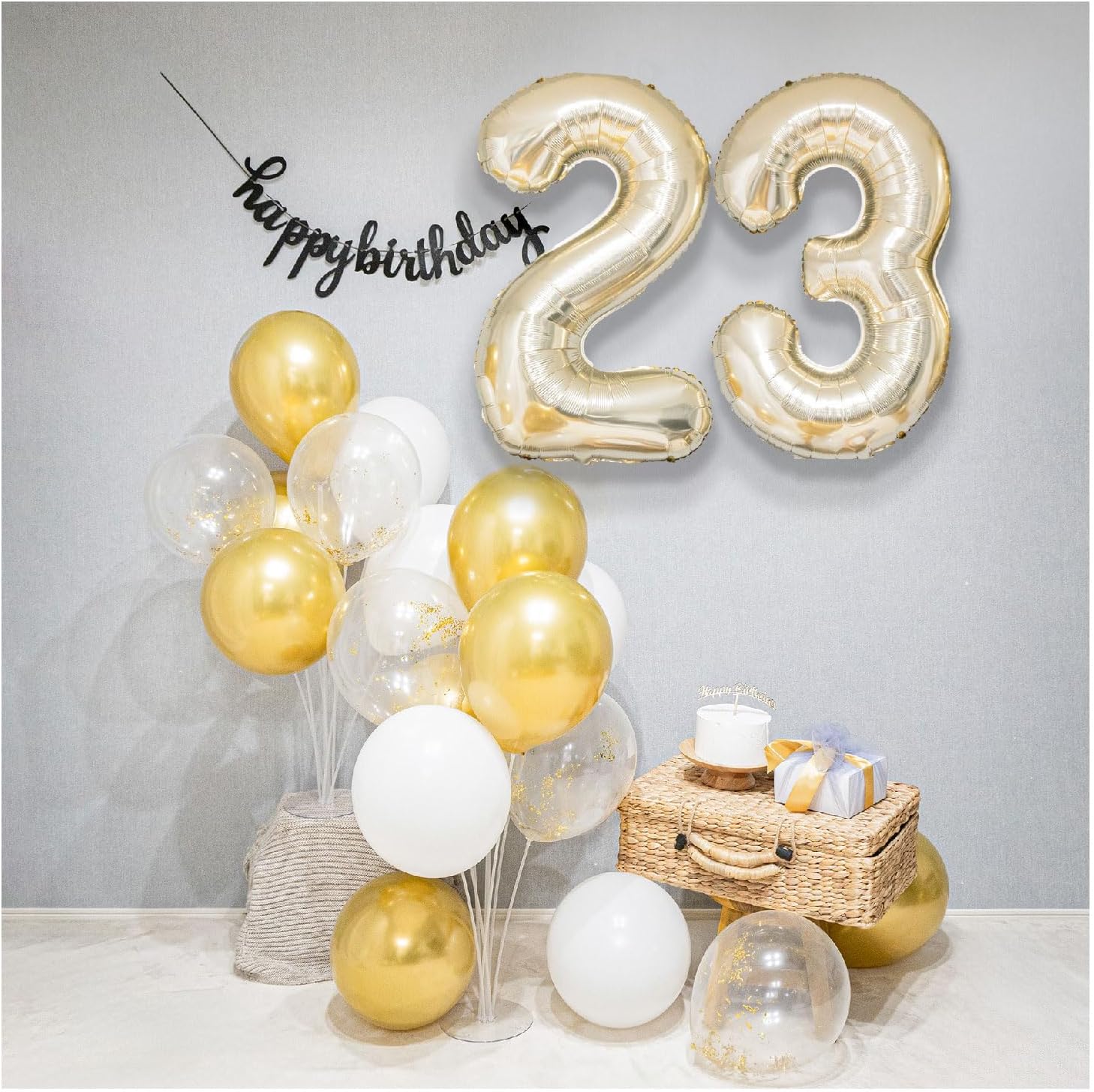 Amazon | 【風船屋】特大 選べる数字 23歳 誕生日 数字バルーン オシャレ バースデー 飾り付け セット 女性 男性 サプライズ ...