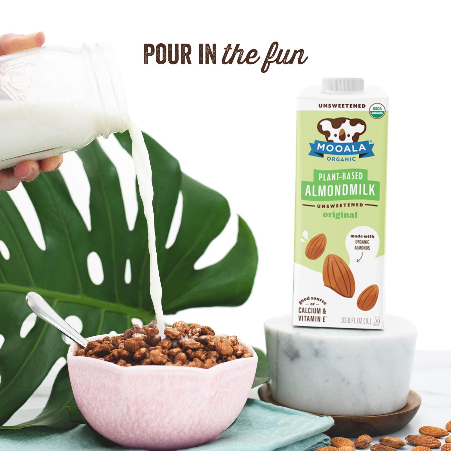 Buy Mooala – Organic Almondmilk, Unsweetened, 1L (Pack of 6) – Shelf ...