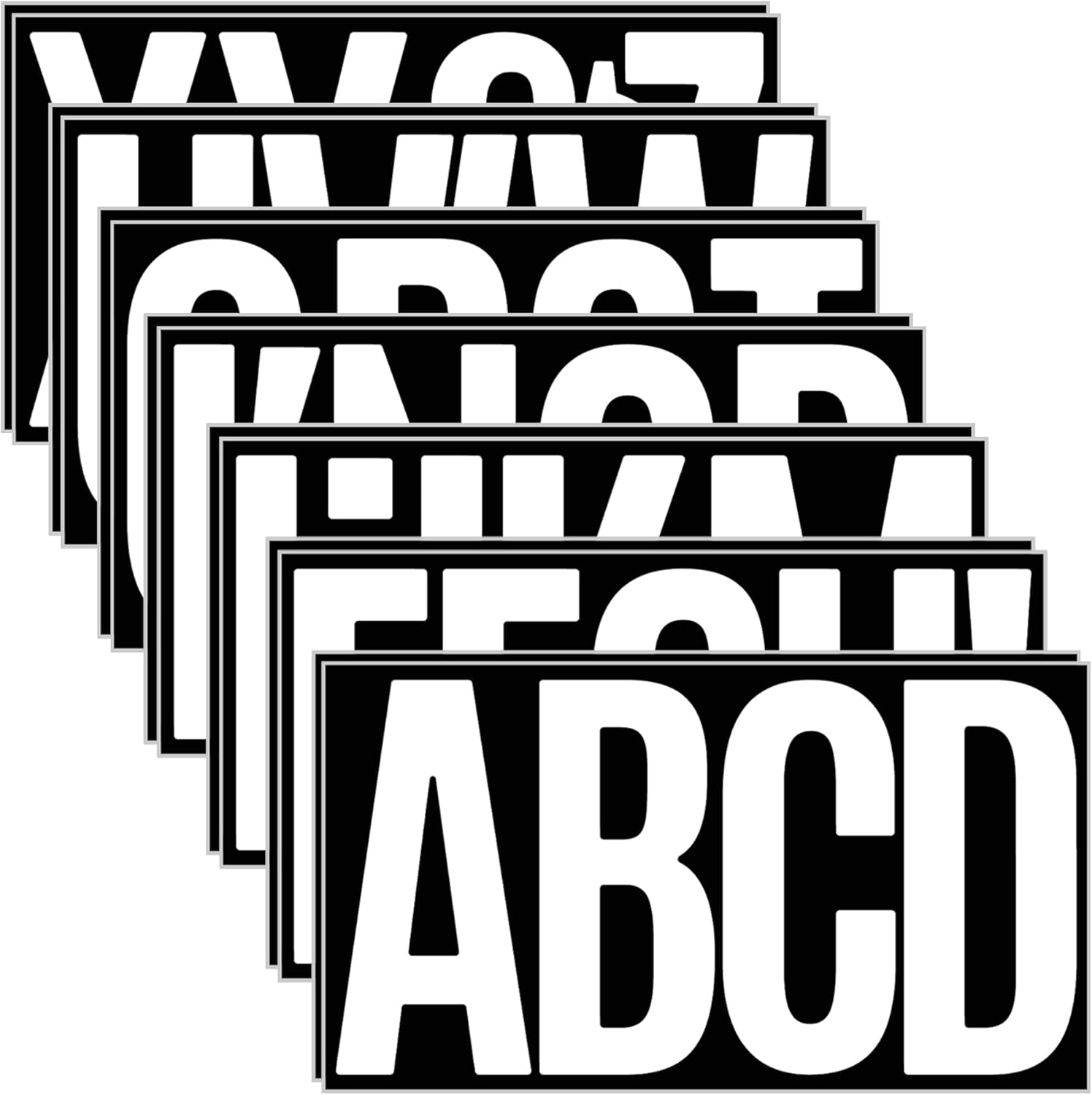 Amazon.com: 6 Inch White Large Letter Stickers,14 Sheets 76 Pcs Big ...