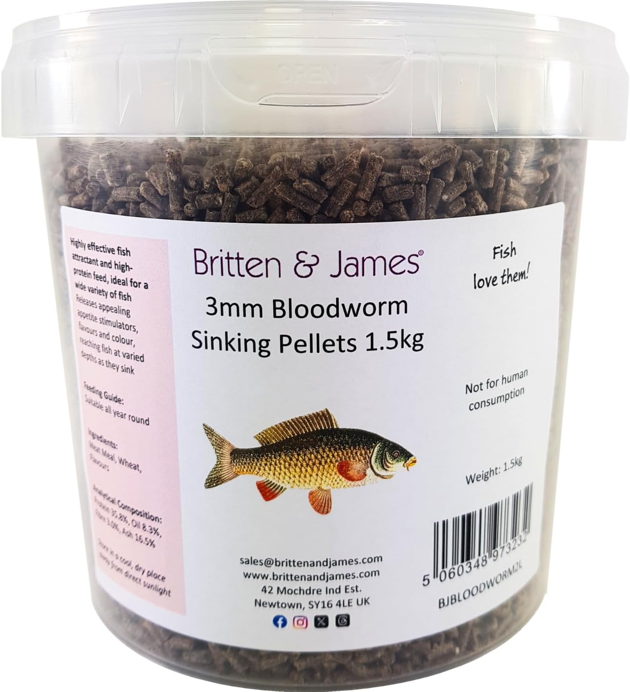 Ourons Premium 4.5mm Bloodworm & Liver Pellets for All Year Round ...