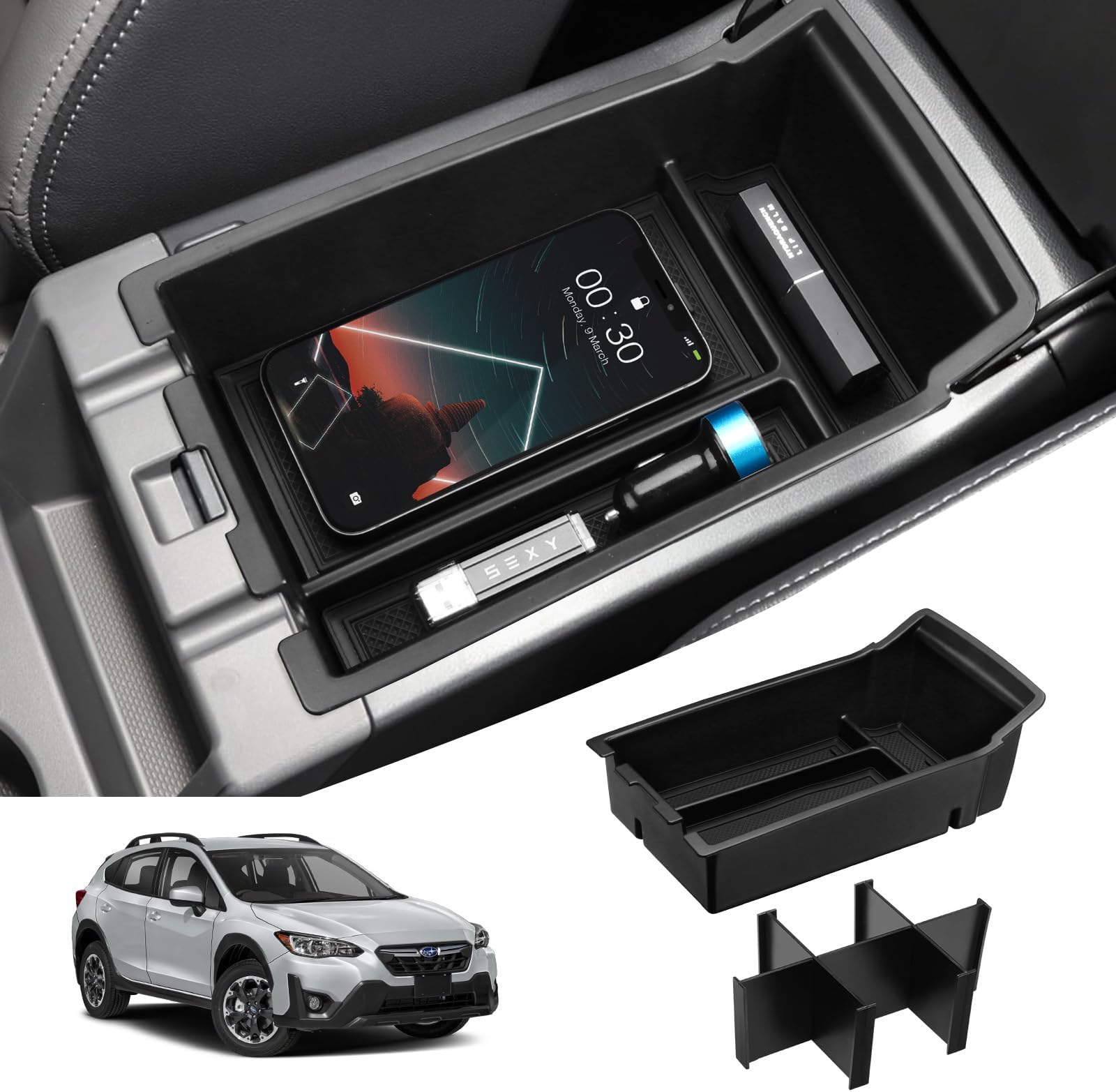 Amazon.com: SHAOHAO for 2024 Subaru Crosstrek Center Console Organizer ...