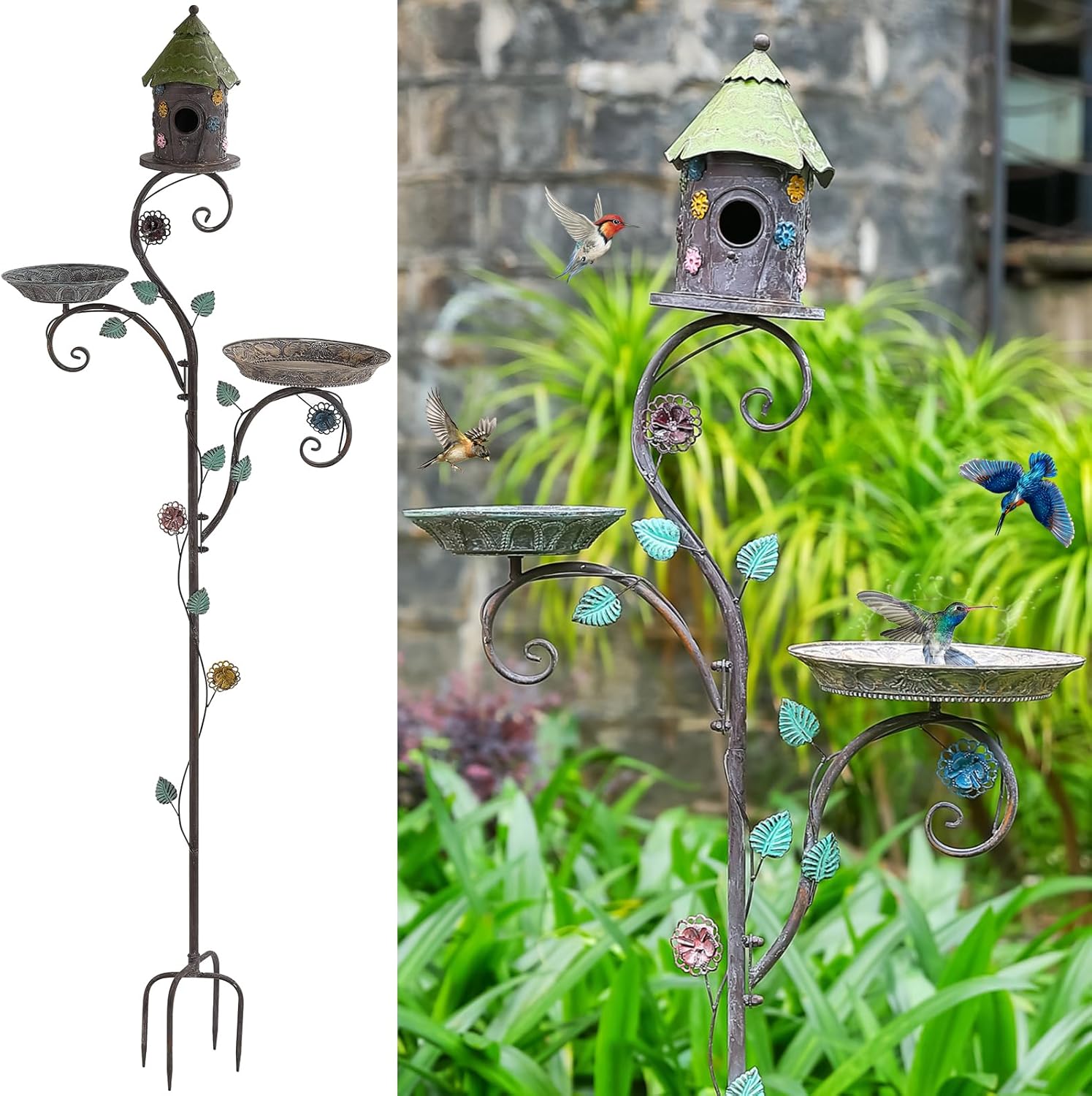 Amazon.com: Aifeorzo 71" H Bird Baths for Outdoors, Bird Baths and Bird ...