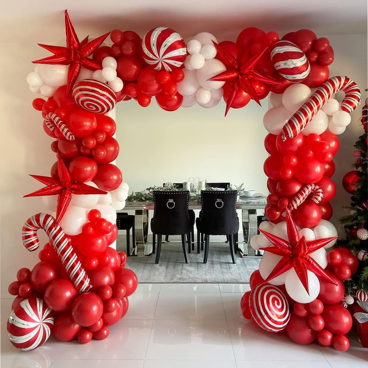 Amazon.com: AobkDeco Christmas Balloon Garland Arch Kit 144pcs Xmas ...
