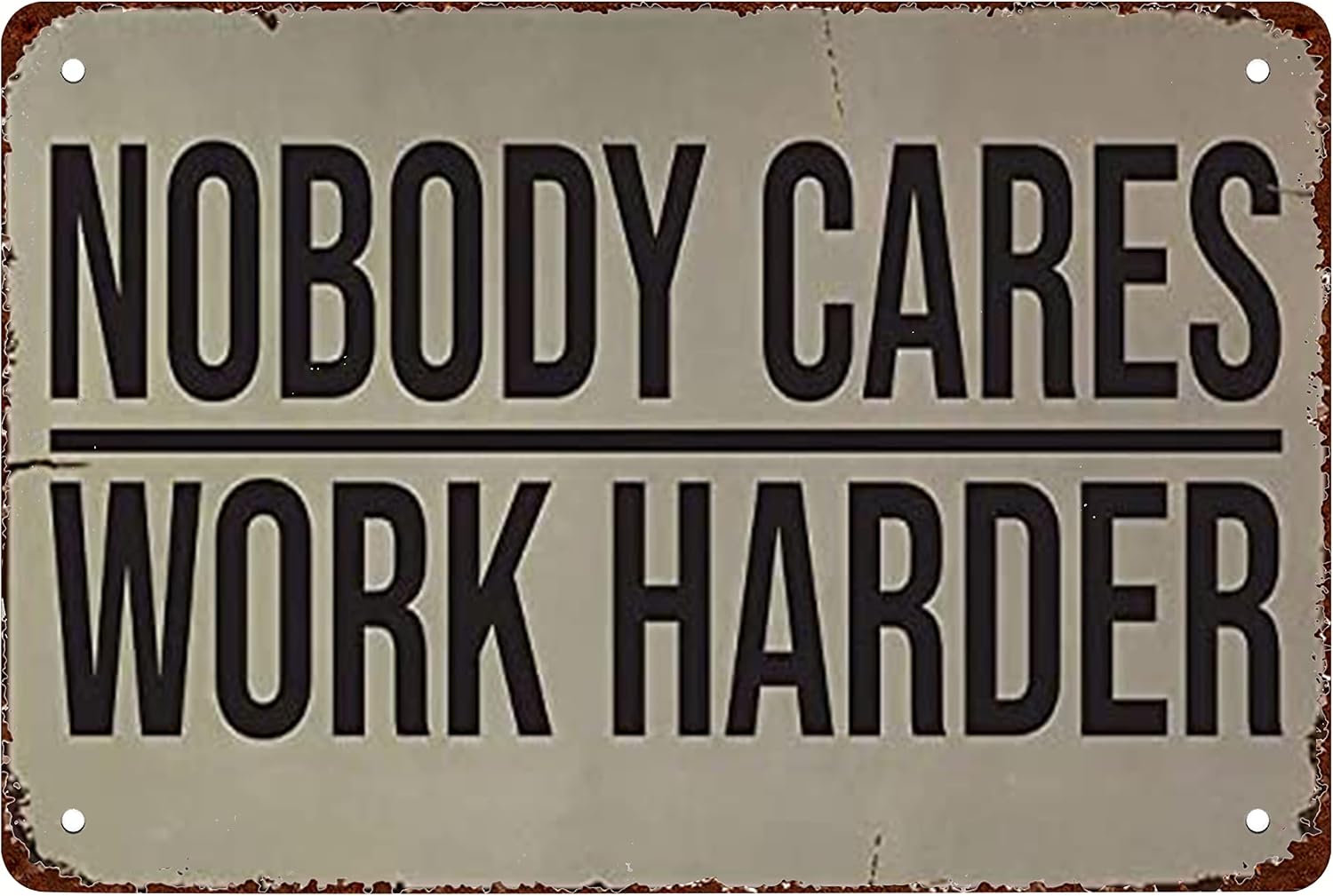 Amazon.com : Nobody Cares Work Harder Metal Tin Signs Vintage Funny ...