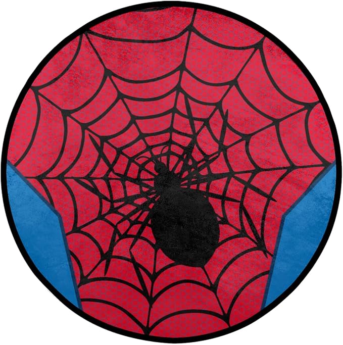 Amazon.com: Red Spider Web Round Area Rug Large Aesthetic Area Rugs for ...