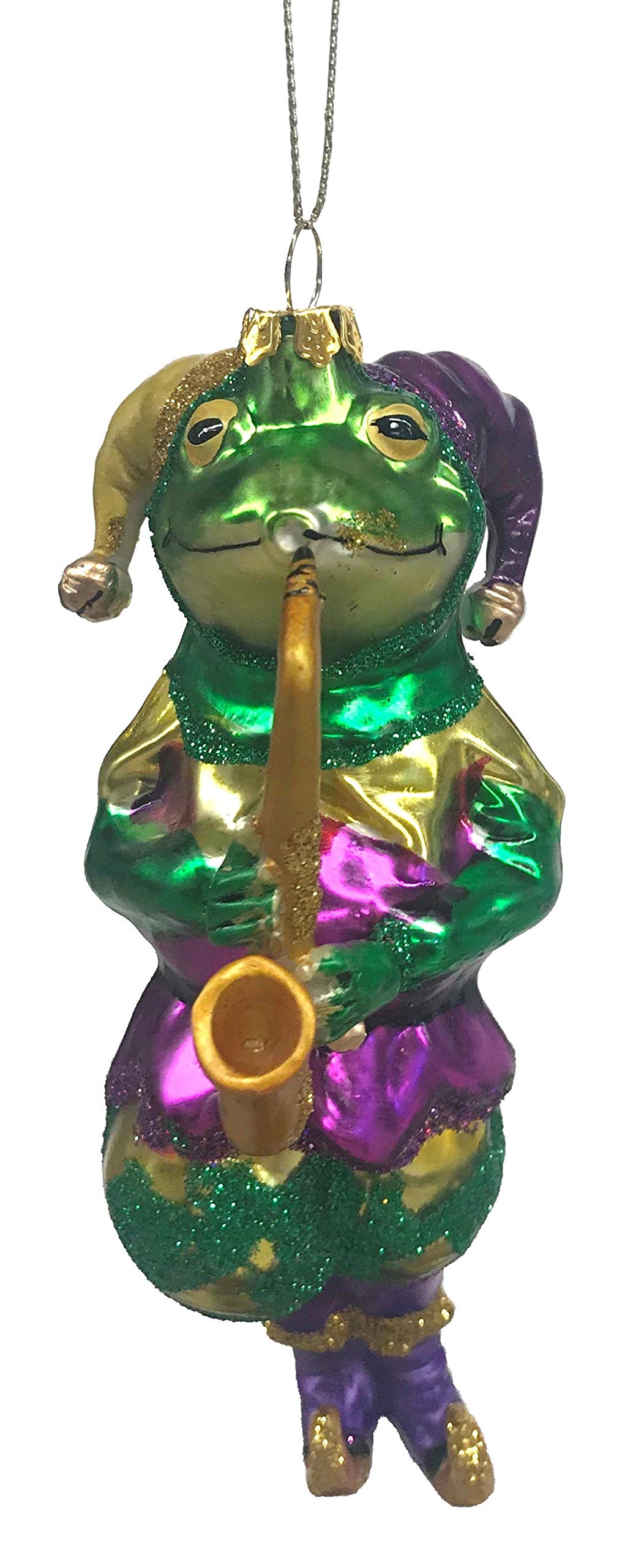 Amazon.com: December Diamonds Glass Hanging Ornament Jester Frog Mardi ...
