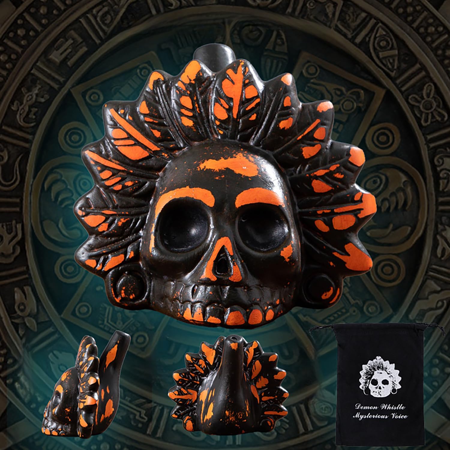 Amazon.com: PEUIOX Aztec Death Whistle Loudest Authentic Human Sounding ...