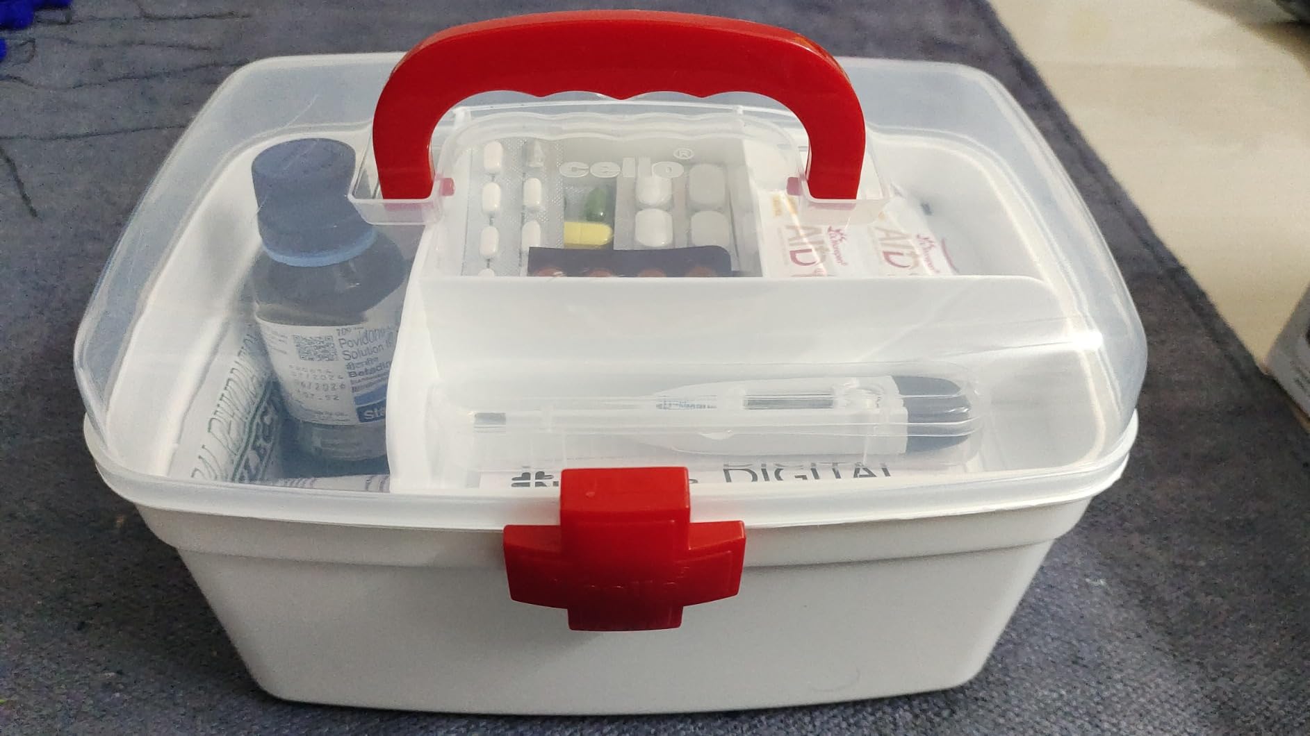 Cello Medico Small First Aid Box | BPA-Free Emergency Indoor Outdoor ...