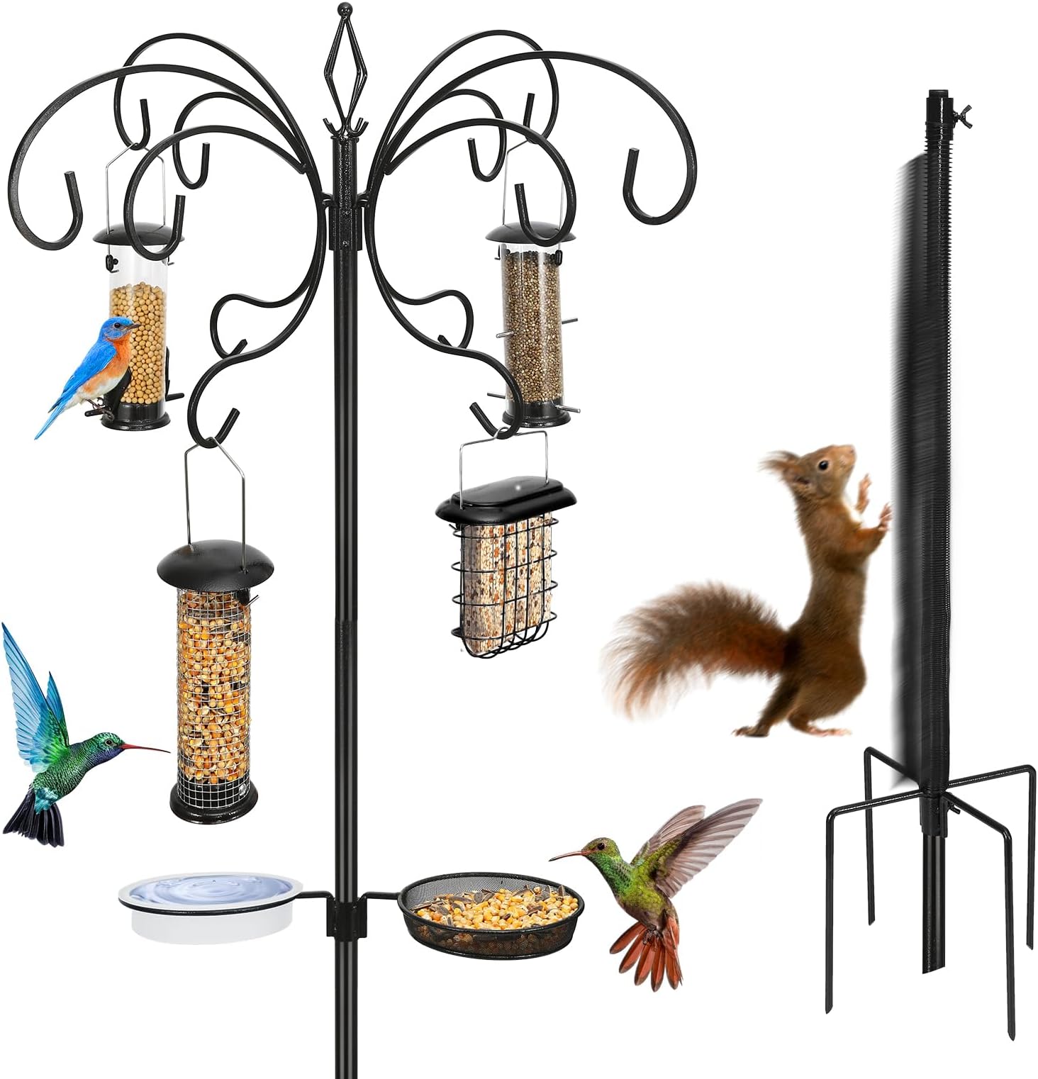 Amazon.com : Bird Feeding Station with 12 Hooks,Garden Wild Bird House ...