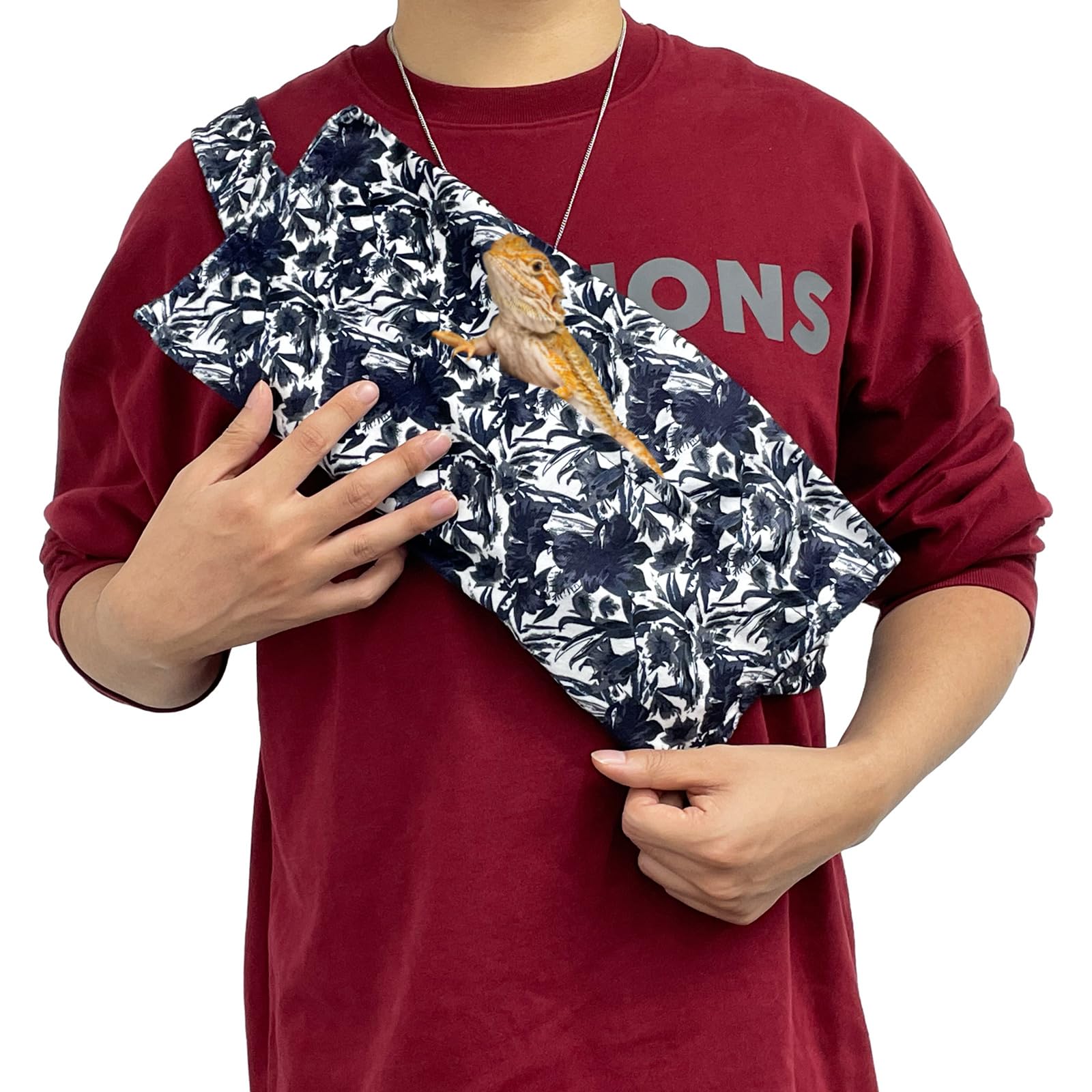 Tocwick Adjustable Bearded Dragon Carrier Leopard Gecko Sling Bag for ...