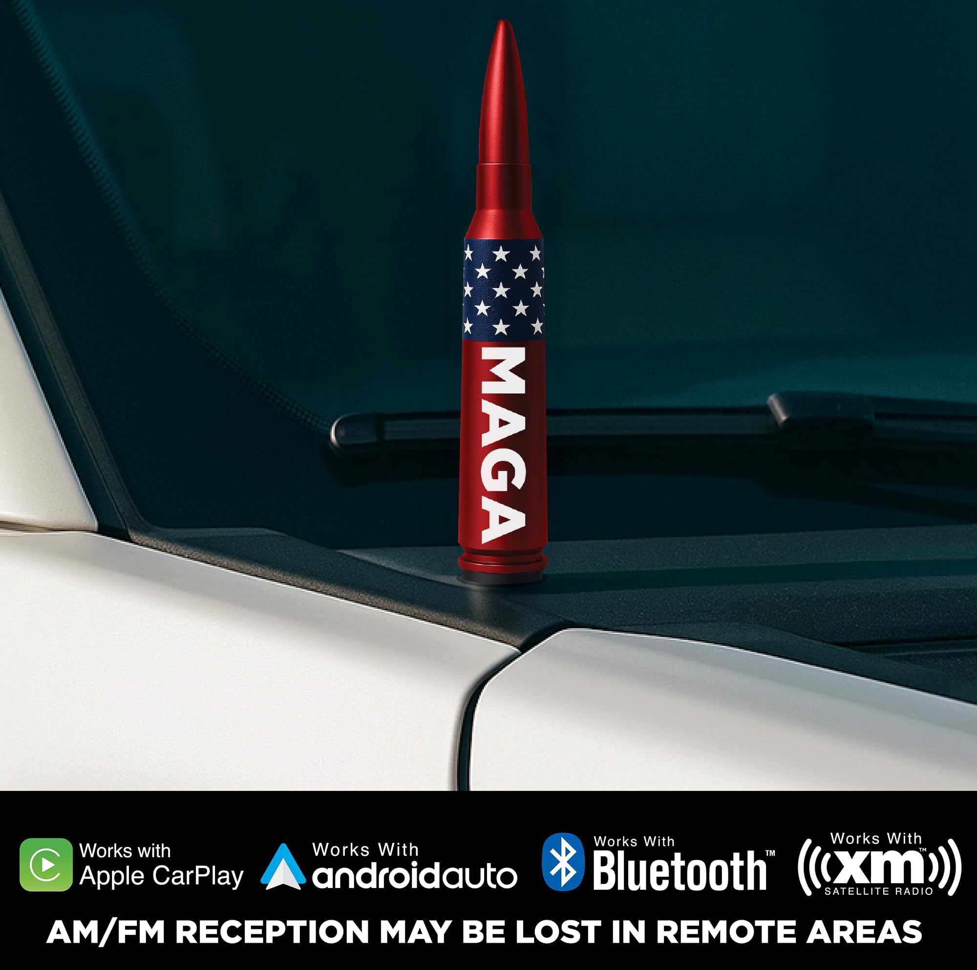 Snapklik.com : 50 Cal Badass Bullet Antenna Fits Chevy Silverado & GMC ...