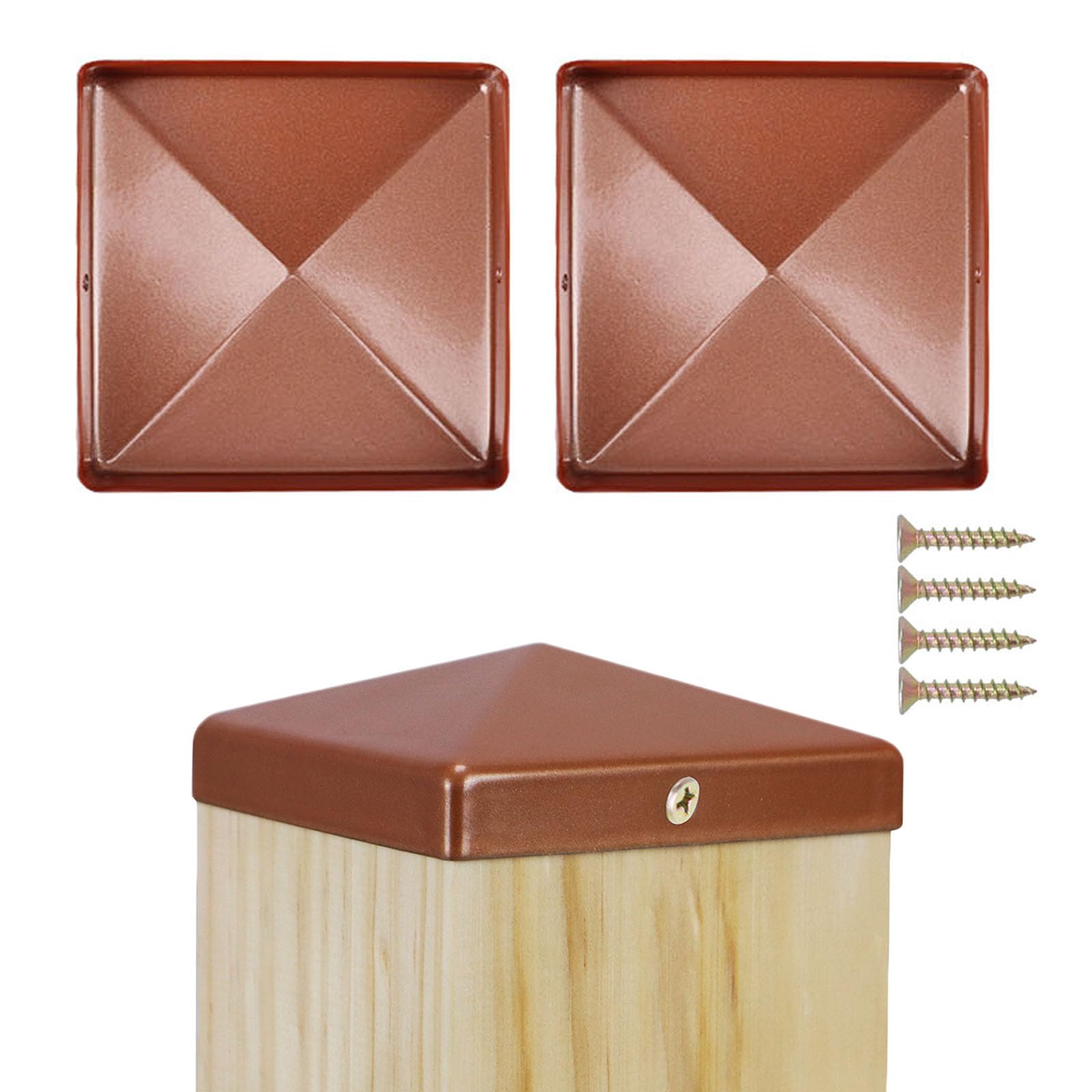 4x4 Post Caps, Fence Post Caps for True/Actual 4" x 4" Wood Posts ...