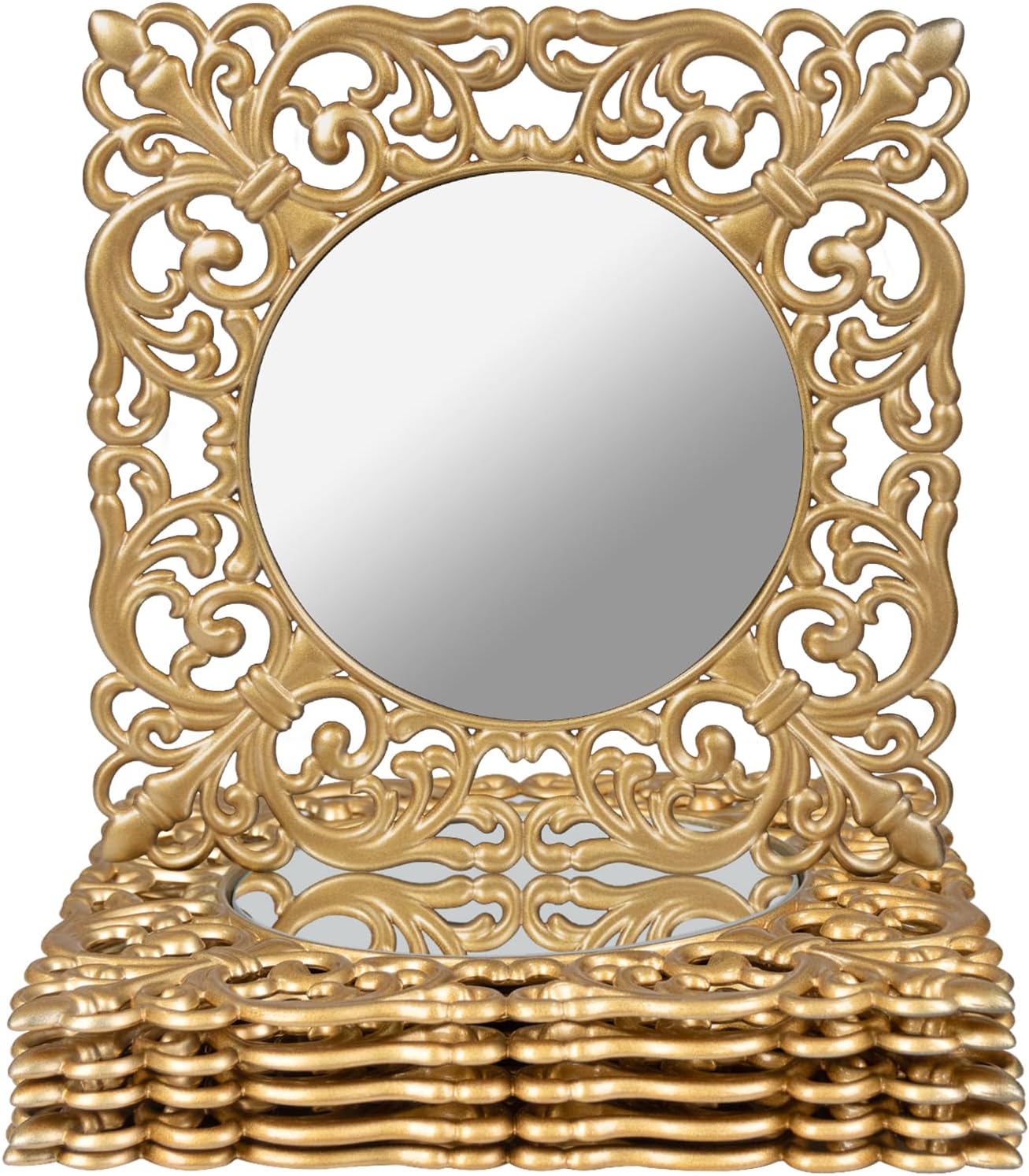 Amazon.com | Juvale Square Metallic Gold Plastic Charger Plates and ...