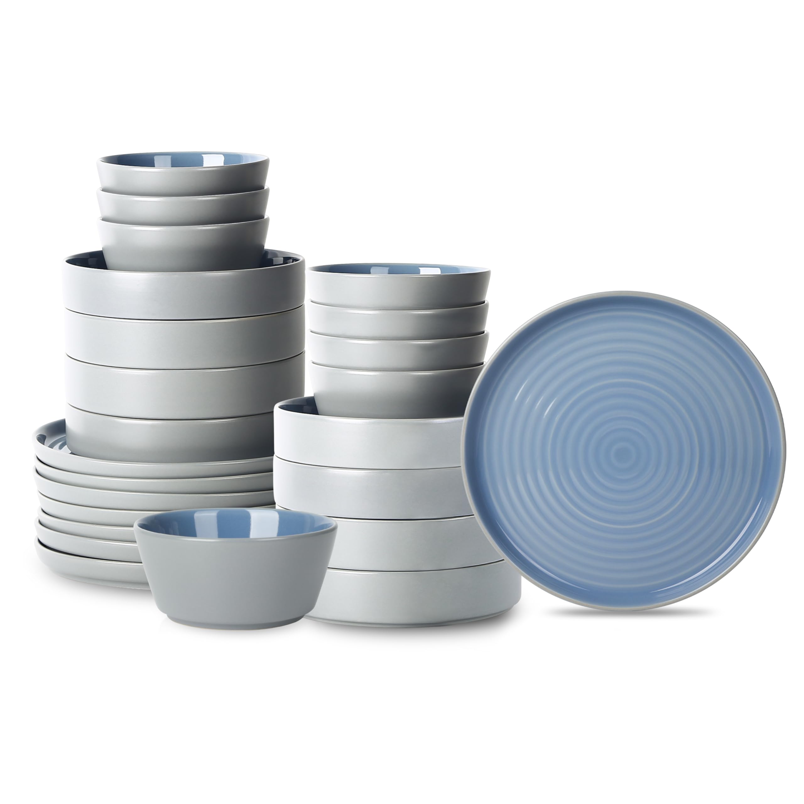 Amazon.com | Stone Lain Elica 24-Piece Modern Dinnerware Set Stoneware ...