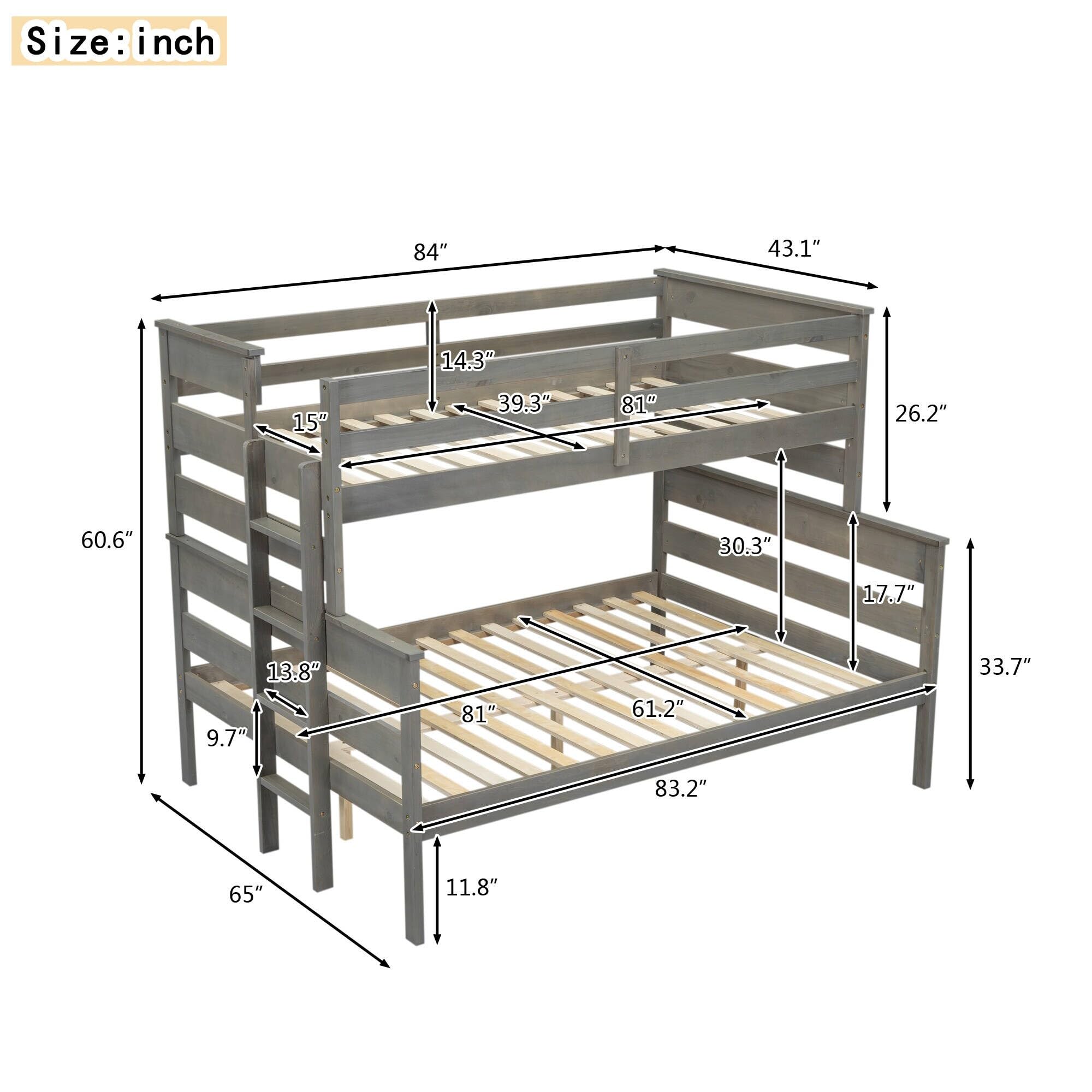 Estructura De Litera Queen Sobre Queen Queen Over Queen Bunk Bed