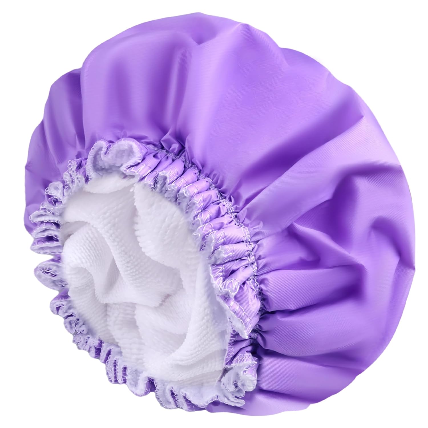 Amazon.com : Shower Caps for Women, Terry Cloth Lined EVA Exterior ...