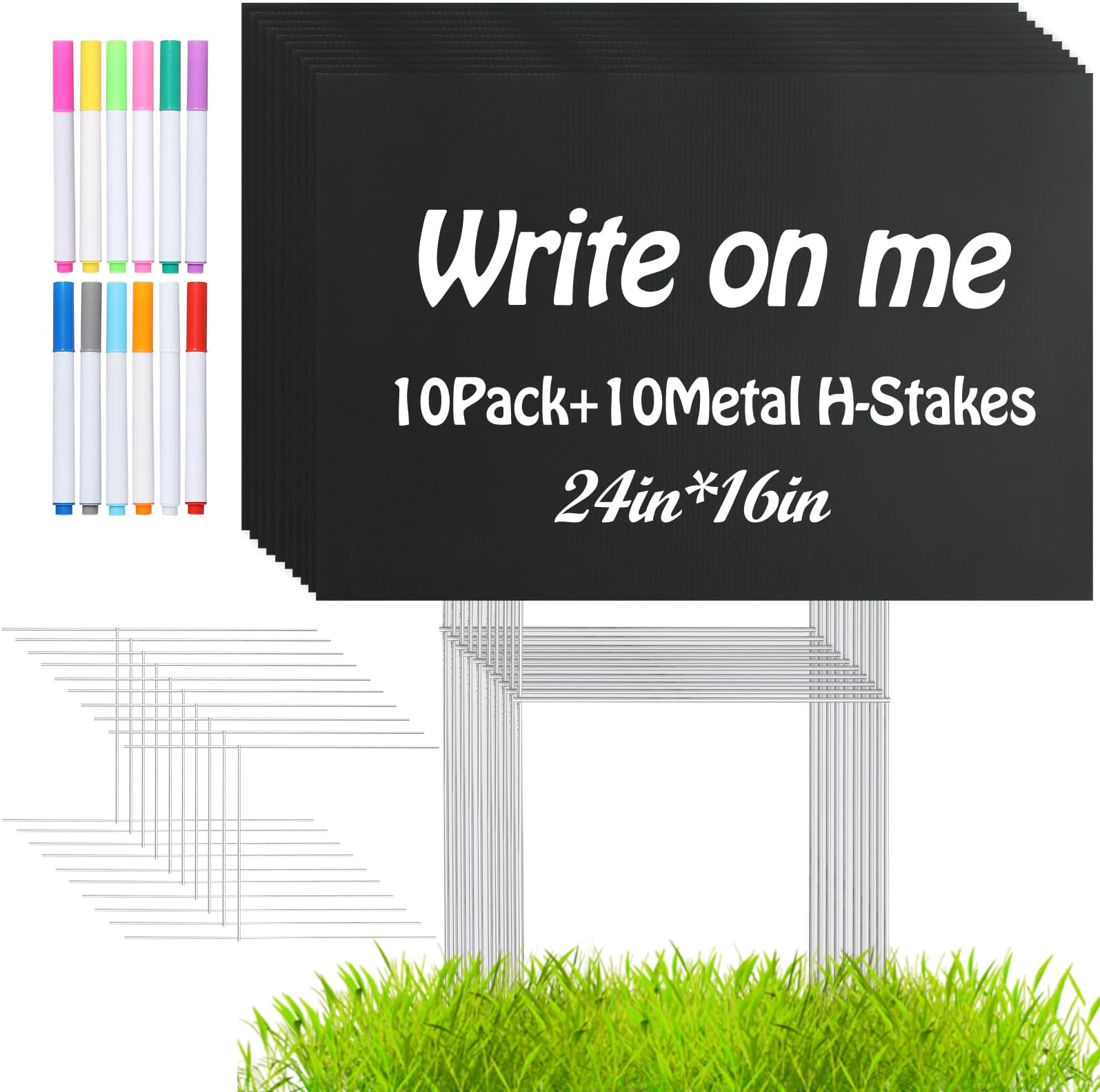 Amazon.com : AITIKUE 10 Pack 24x16 Inch Waterproof Corrugated Plastic ...