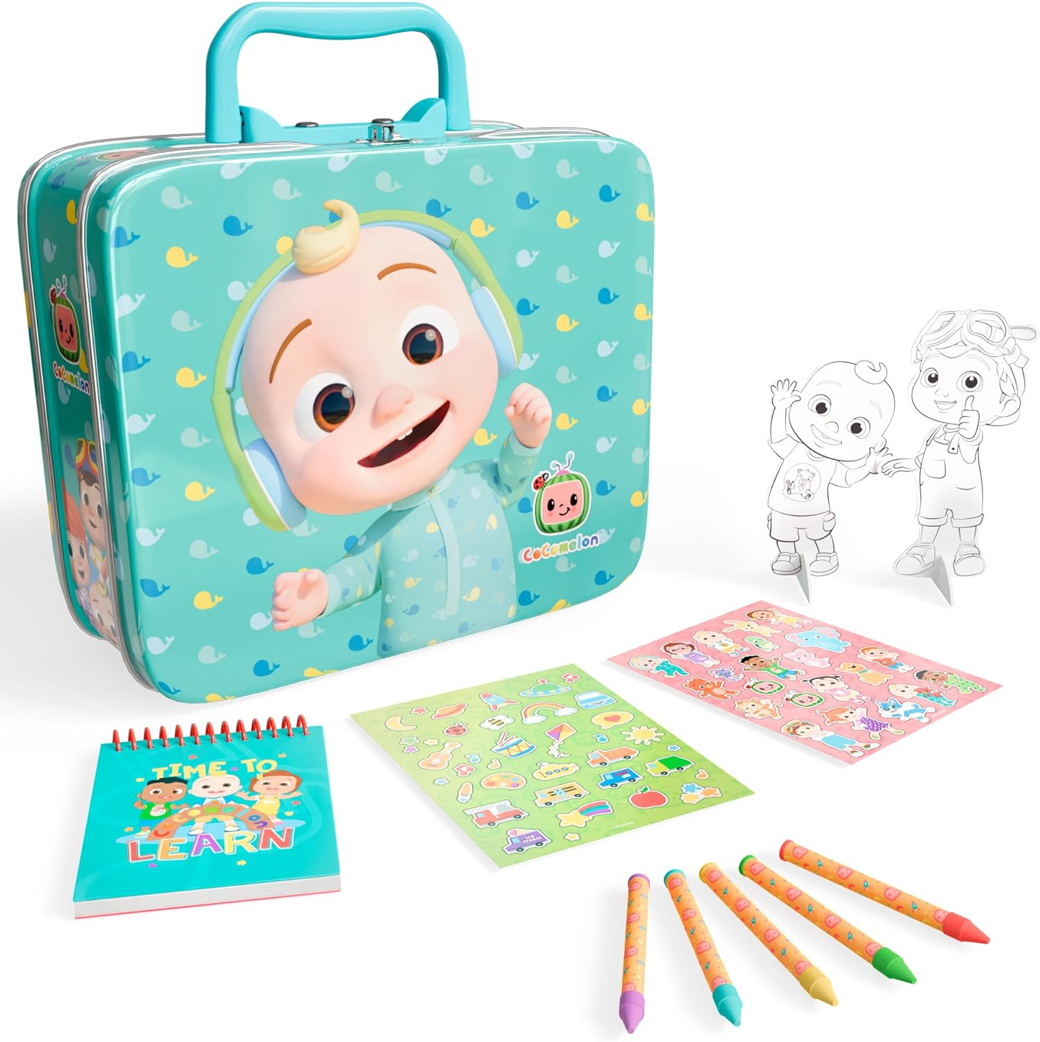 Amazon.com: Lollipop Cocomelon Tin Box for Toddlers - Stickers ...