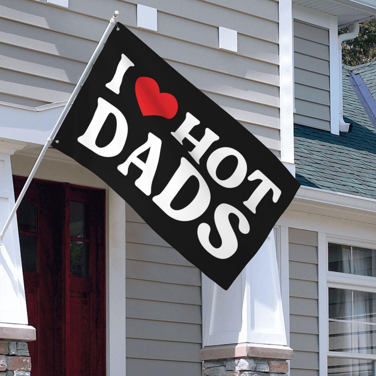 Snapklik.com : I Love Hot Dads Flag 3x5 Ft Motivational Flag Fitness ...