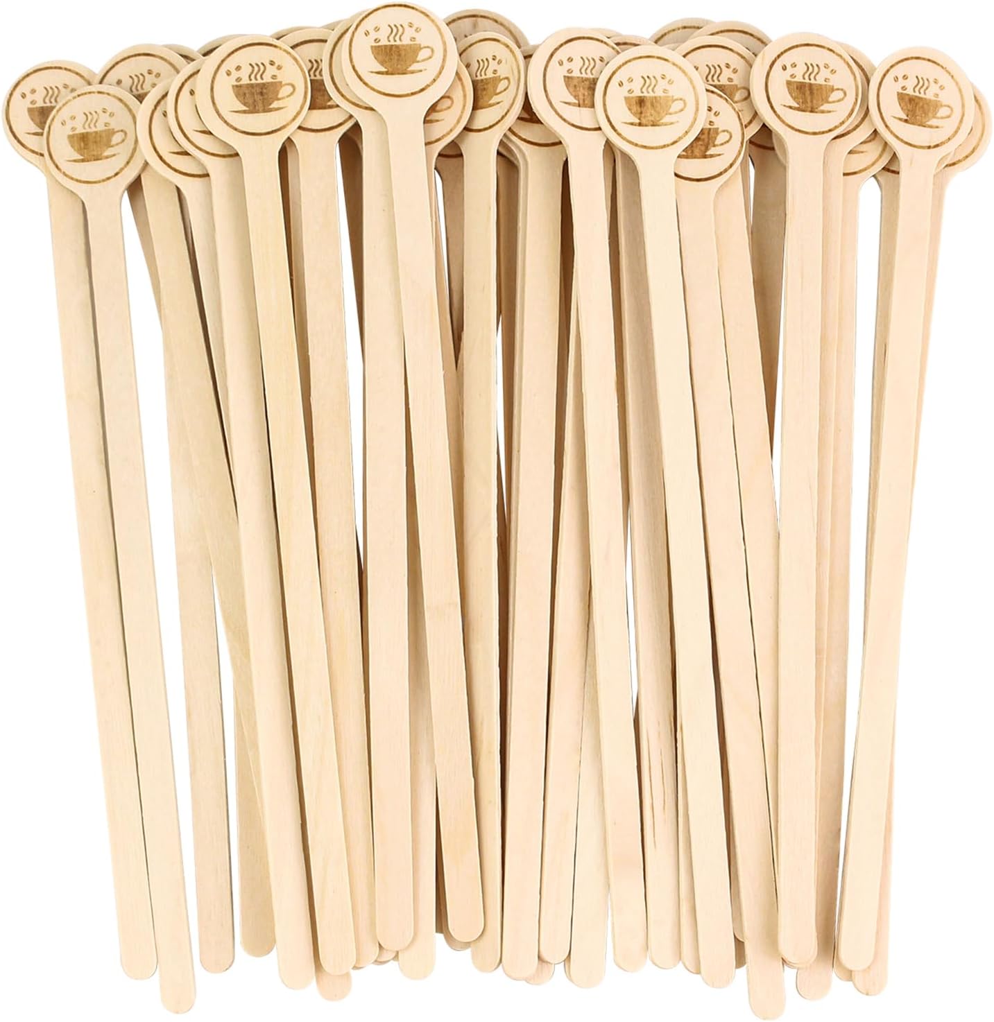 Amazon.com: 100 Pack Coffee Stirrers Disposable Wooden Coffee Stir ...