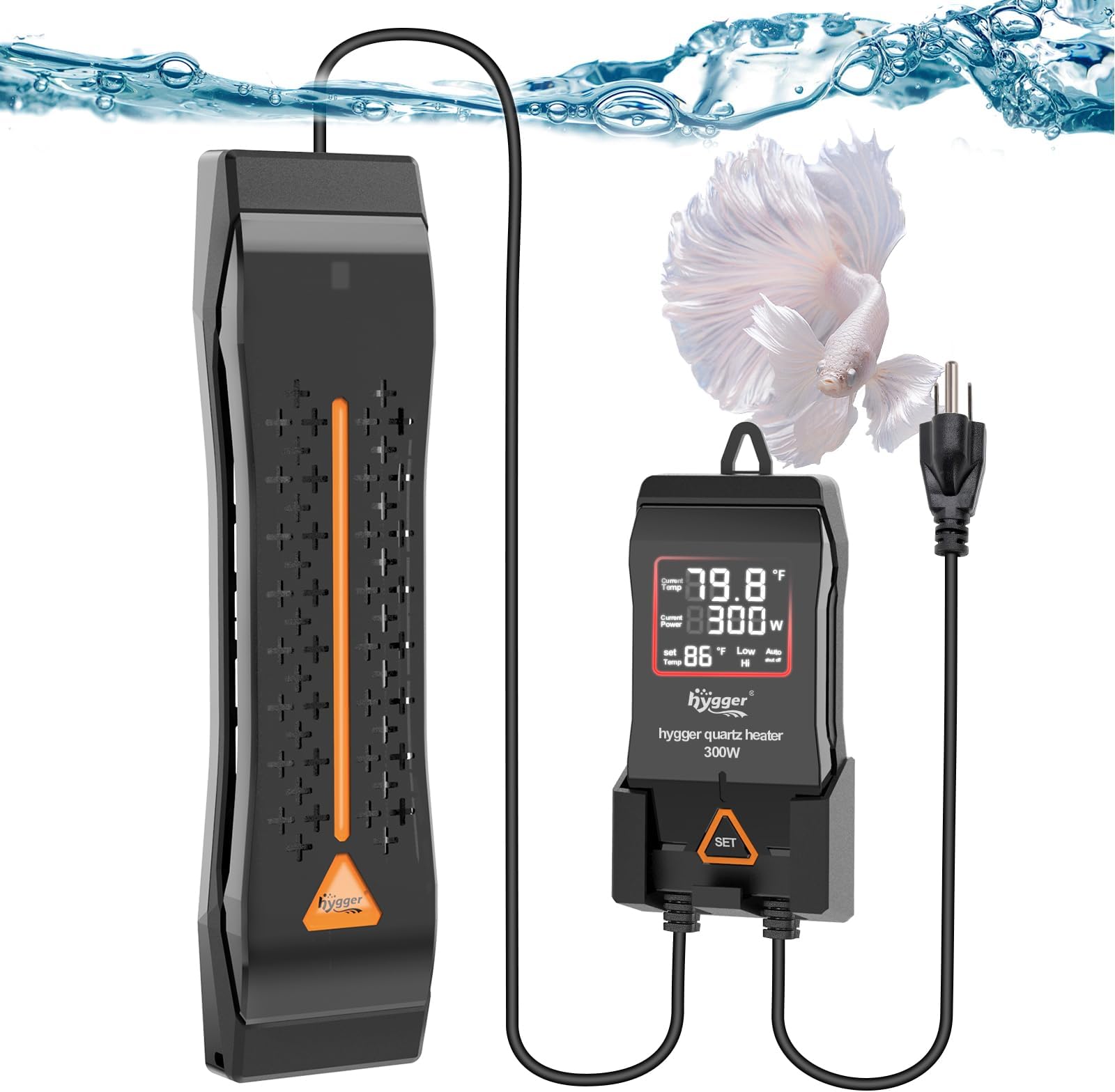 Amazon.com: hygger Aquarium Heater 300W 500W 800W 1000W 1200W, Large ...