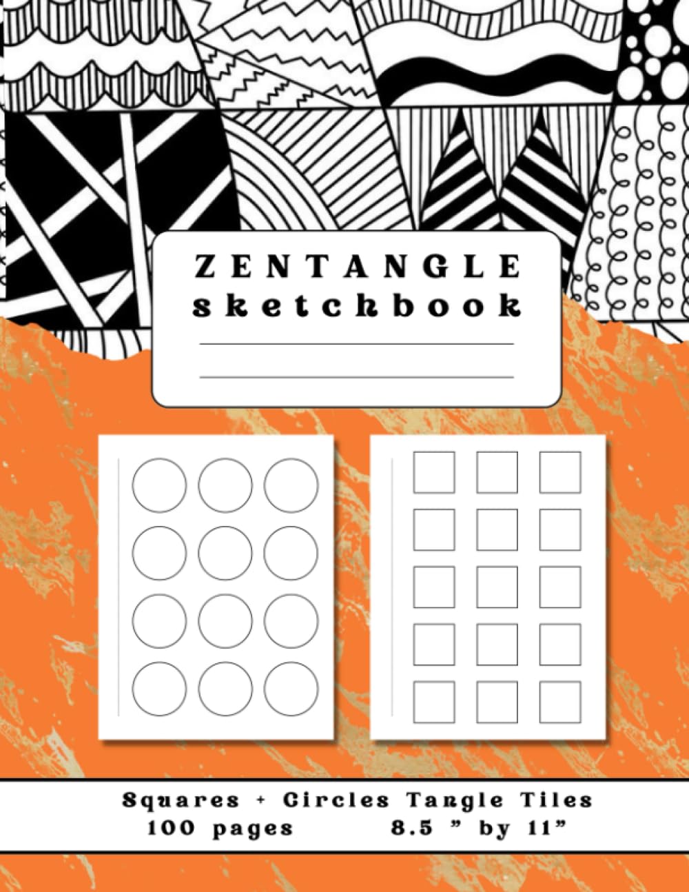 Amazon.com: Zentangle Sketchbook , Circles + Squares Tangle tiles ...
