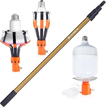 LOVEETA® Gen2 12Ft [18Ft Reach] Lightweight Extendable Light Bulb ...