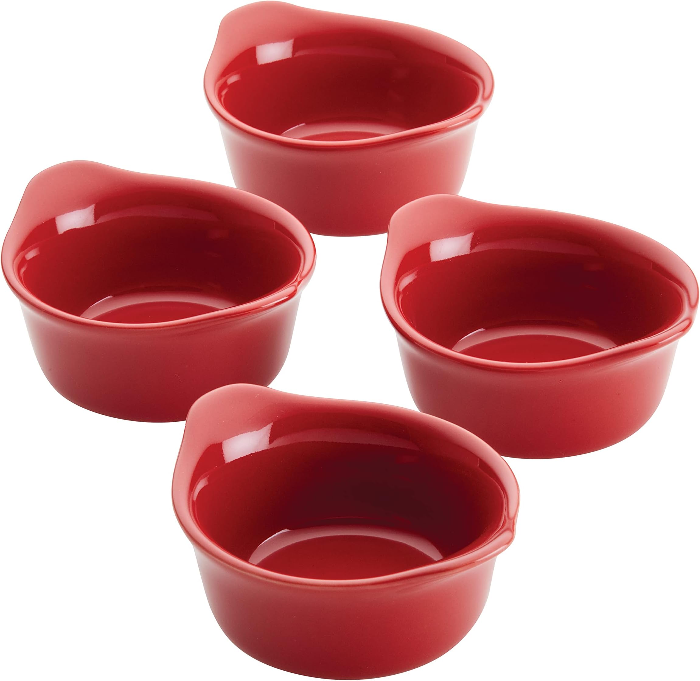 Amazon.com: Rachael Ray Solid Glaze Ceramics Dipping Cups / Ramekin Set ...