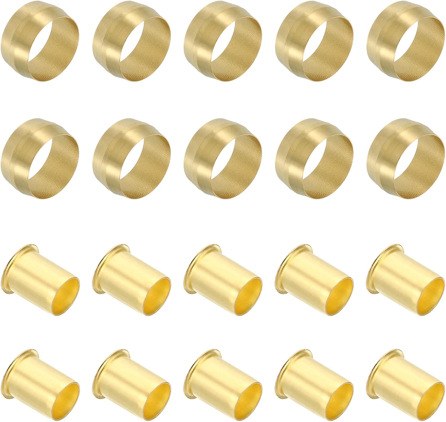 Amazon.com: PATIKIL Brass Compression Sleeves Ferrules, 40 Pack 14mm ID ...