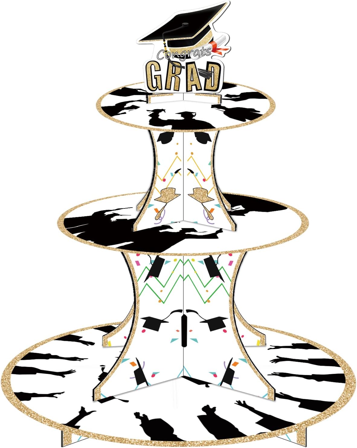 Amazon.com: Graduation Cupcake Stand 3 Tire Graduation Cupcake Holder ...