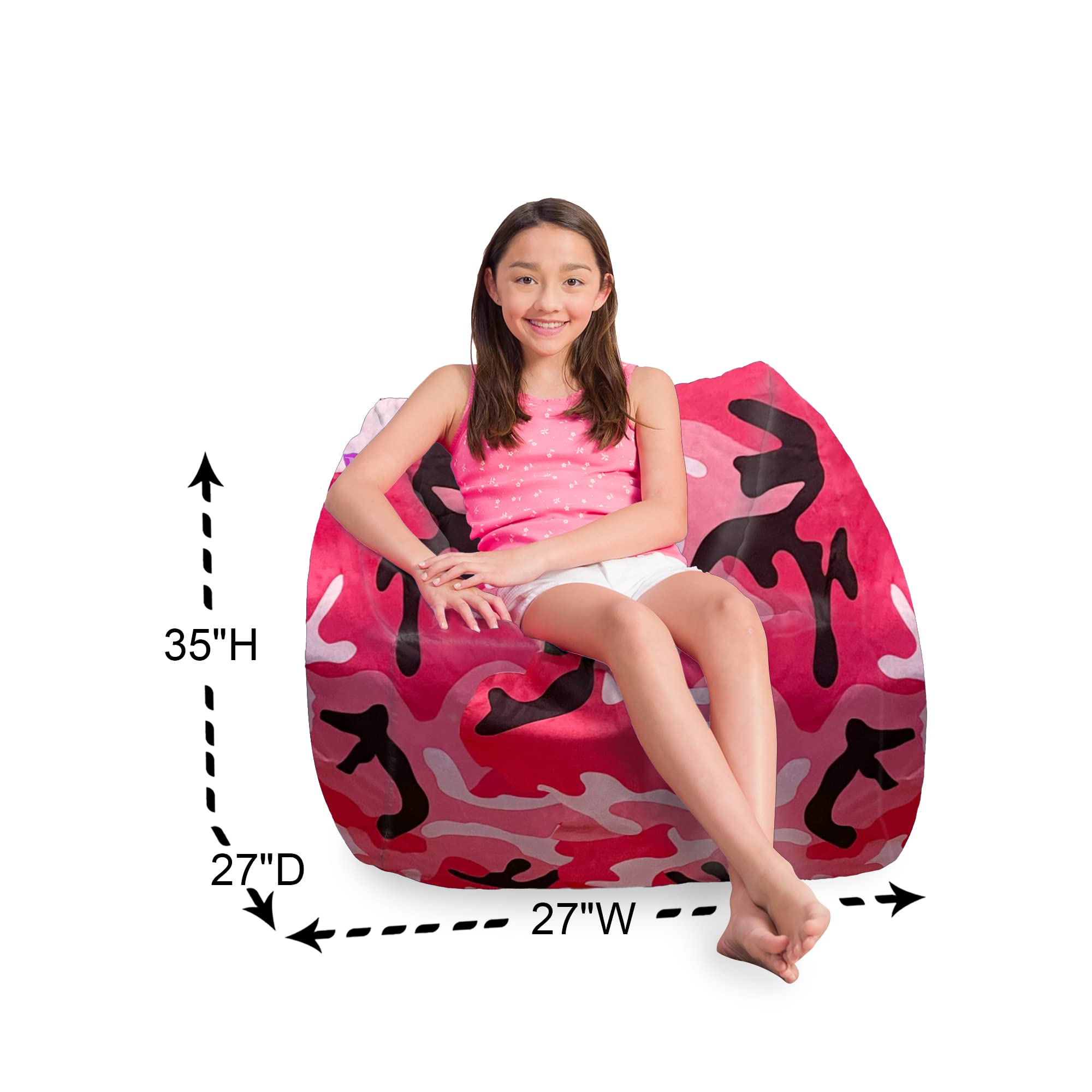 Snapklik.com : Posh Creations Structured Comfy Bean Bag Chair For Gaming