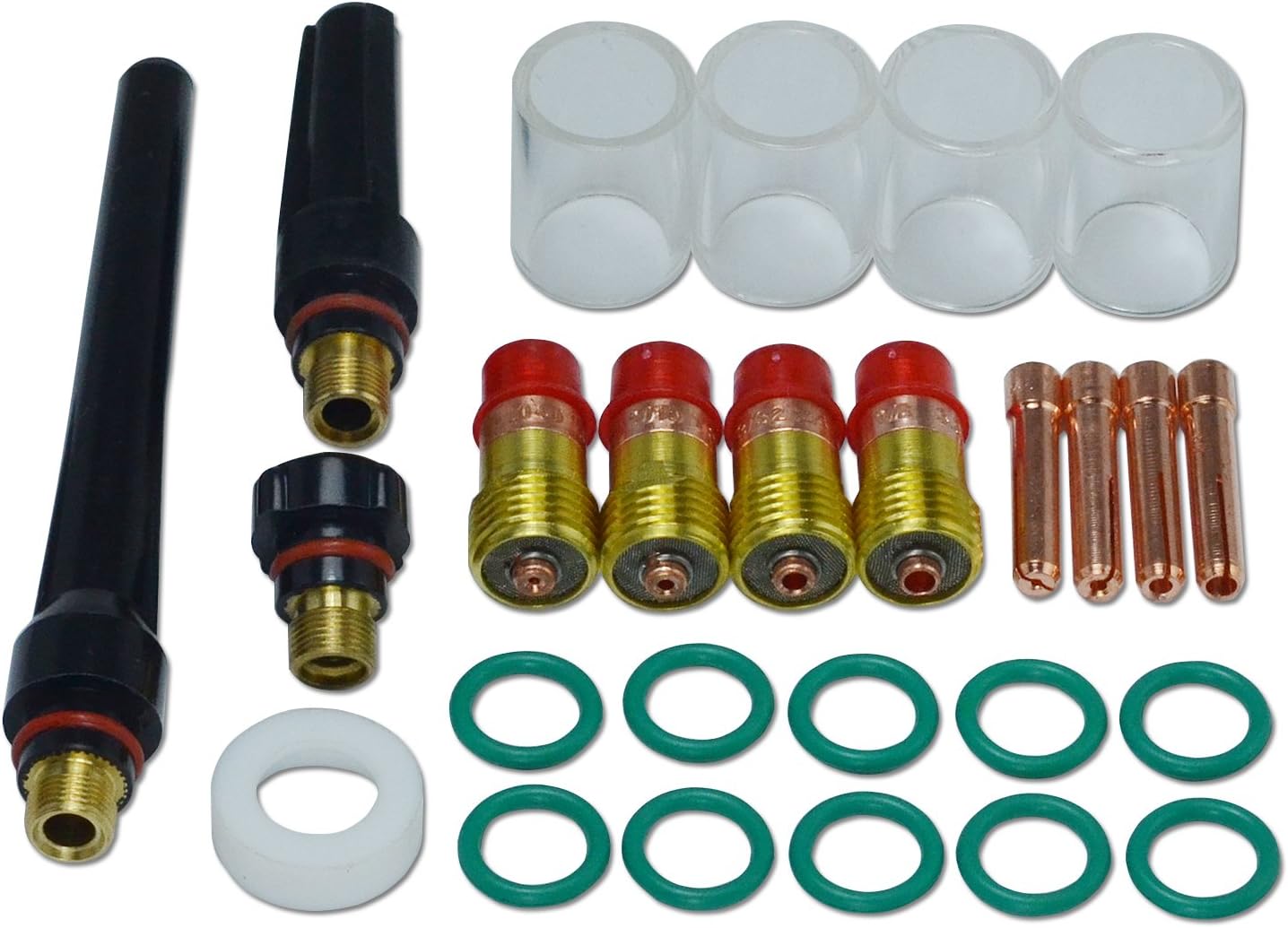 TIG Glass Cup #10 (5/8" & 16mm) TIG Stubby Gas Lens 17GL040 10N22S (0. ...