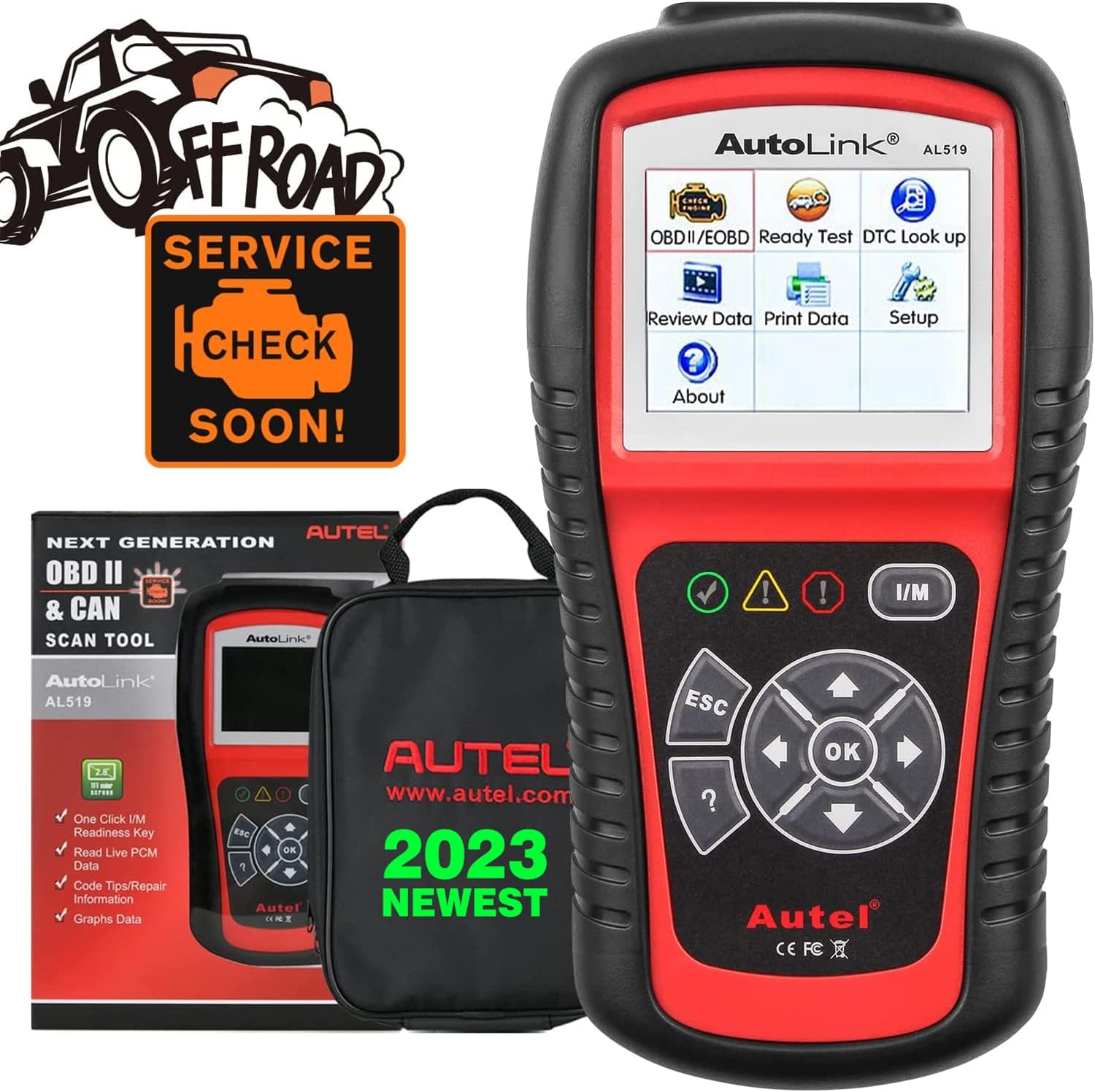 Autel AL519 - Escáner OBD2 de Coche, mecánico Profesional OBDII Lector ...