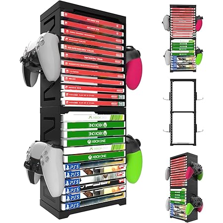 Amazon.com: ASFSKY Game Storage Tower Universal Video Game Storage for ...
