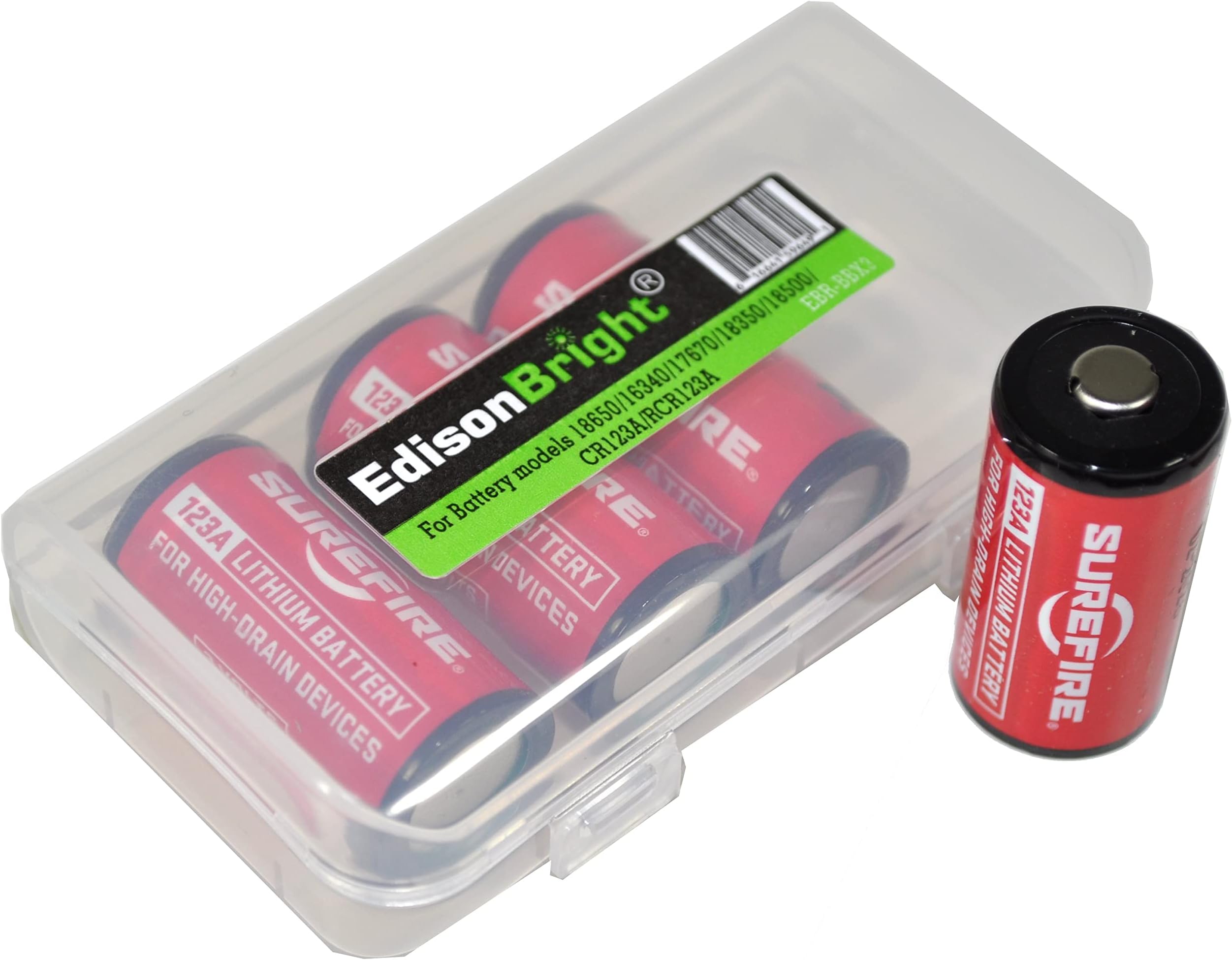 Amazon.com: EdisonBright 4 Batteries Pack SureFire CR123A Lithium ...