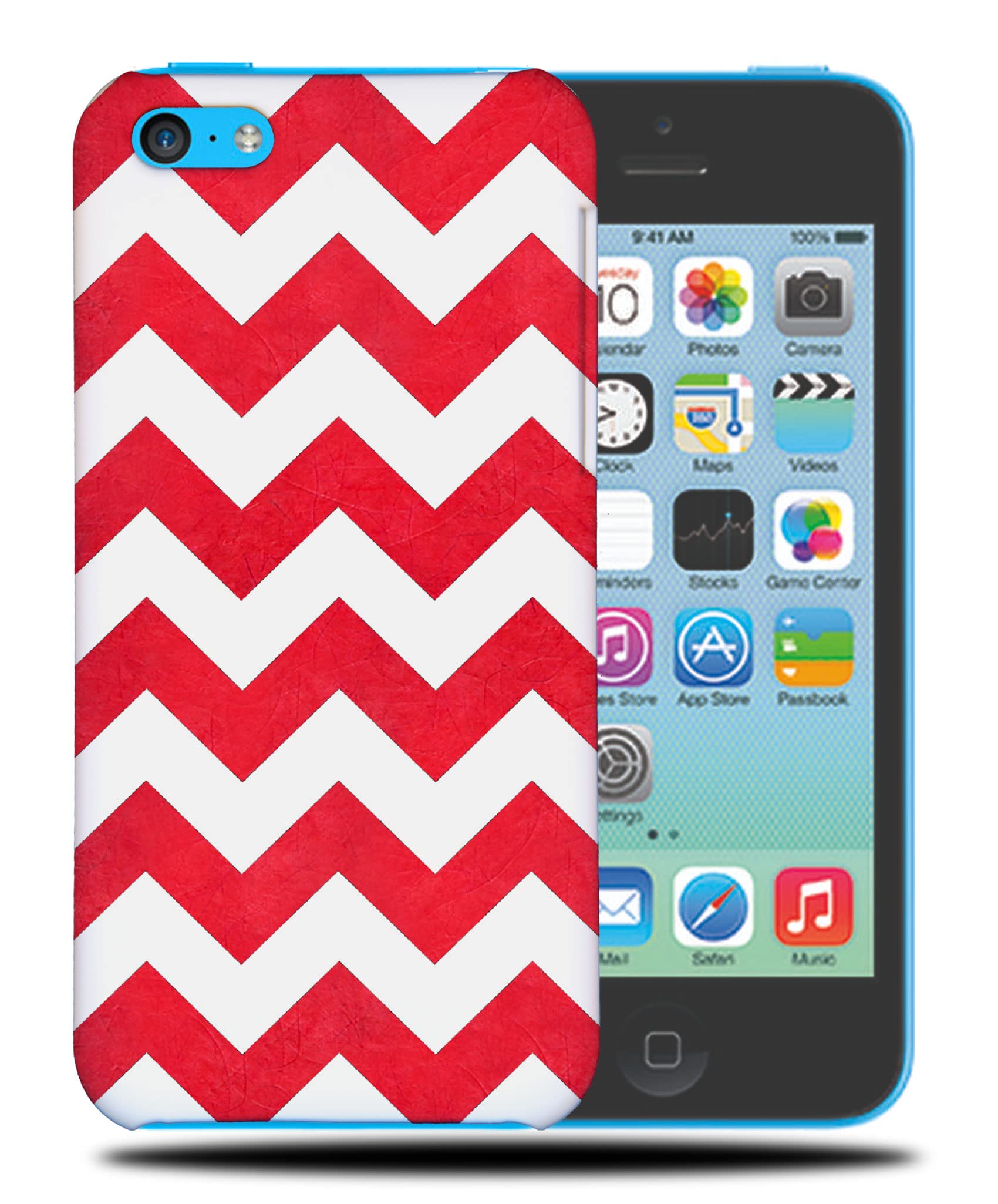 Iphone 5c Blue With Red Case