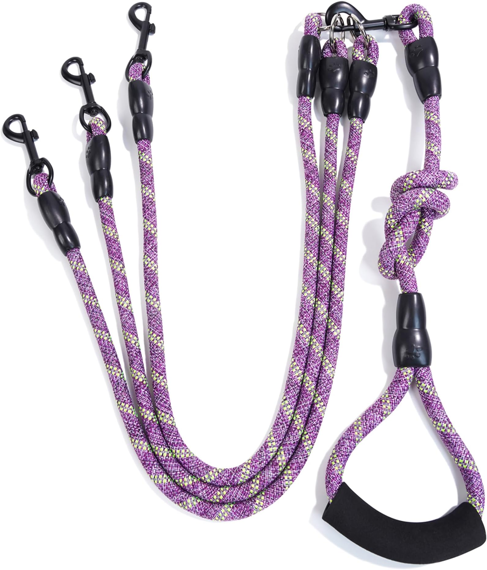 Amazon.com : SING F LTD 3 Way No-Tangle Triple Coupler Dog Bungee ...