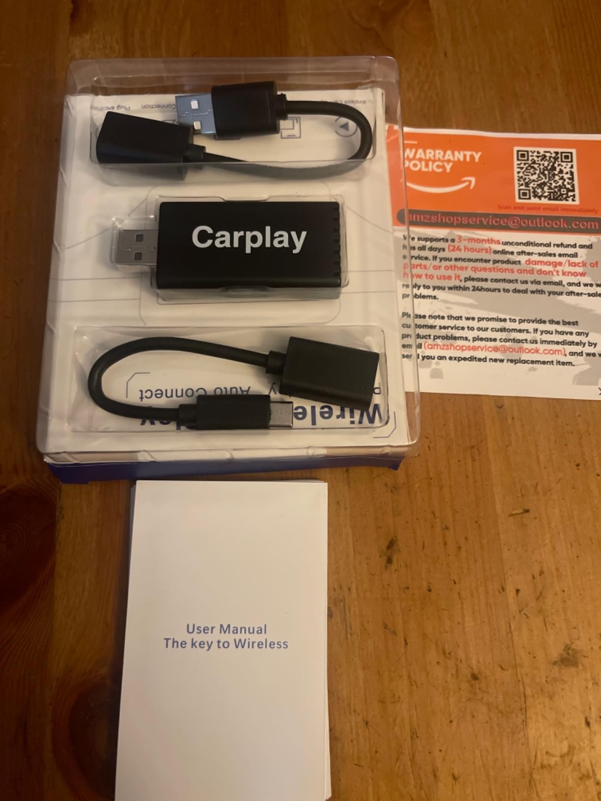 Amazon.com: Carplay Wireless Adapter for Apple, Wireless Carplay Dongle ...